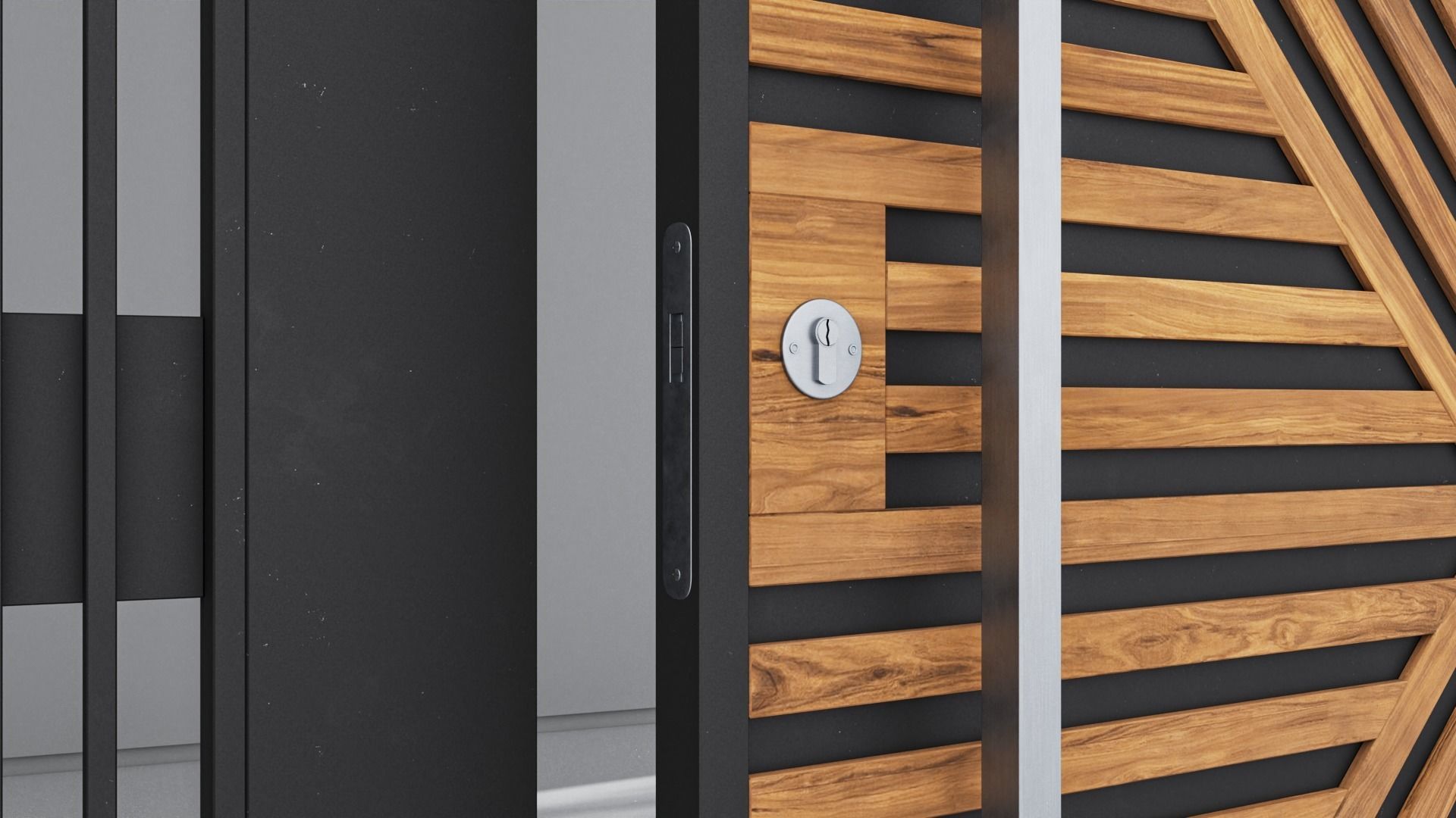 Aluminium door 246 3D model | CGTrader