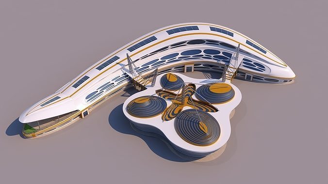 0144 - Organic Building 3D model | CGTrader