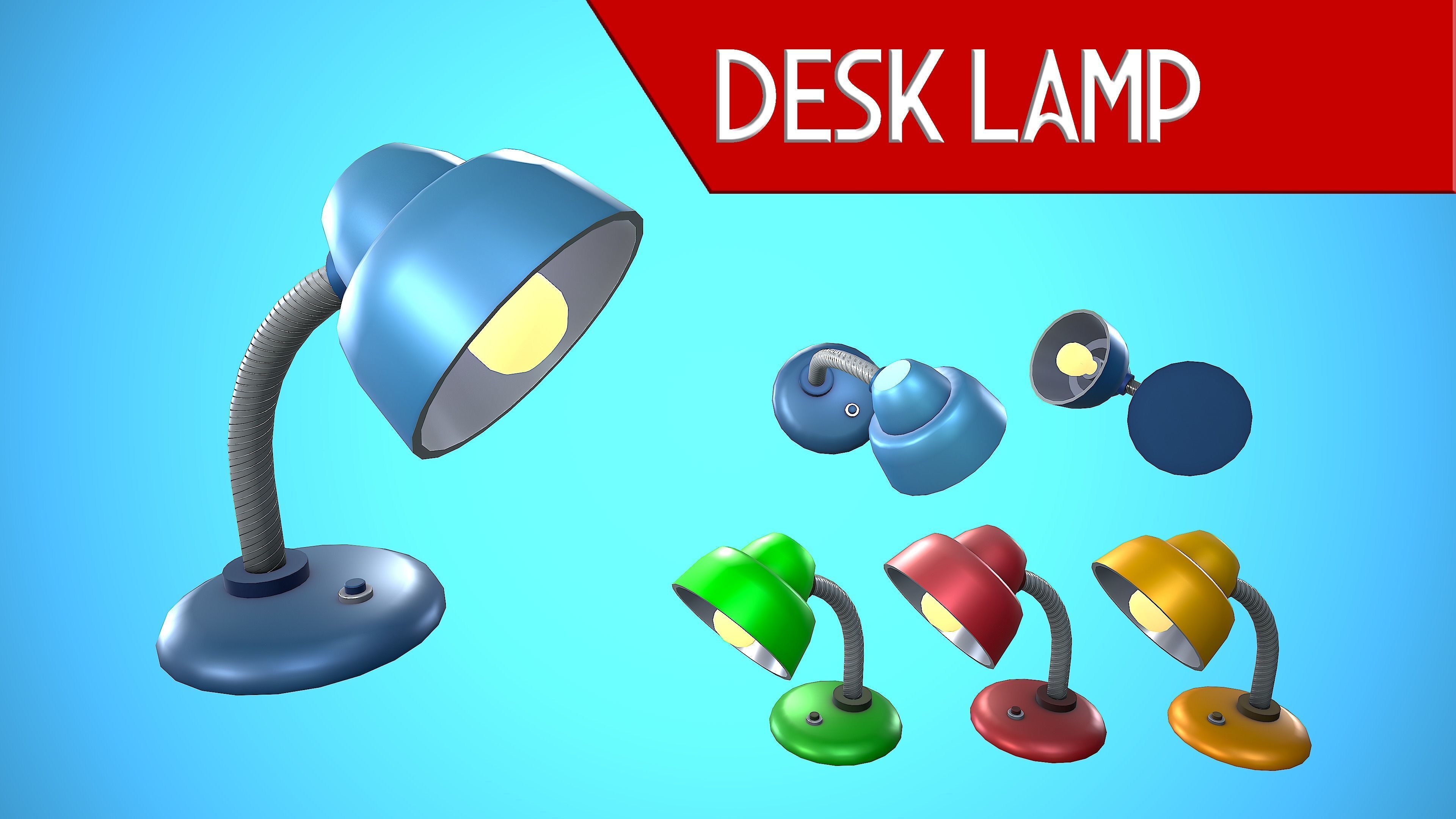 3D model DESK LAMP CARTOON STYLIZED VR / AR / low-poly | CGTrader