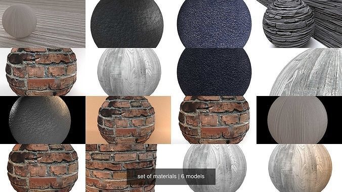 set of materials 3D Model Collection | CGTrader