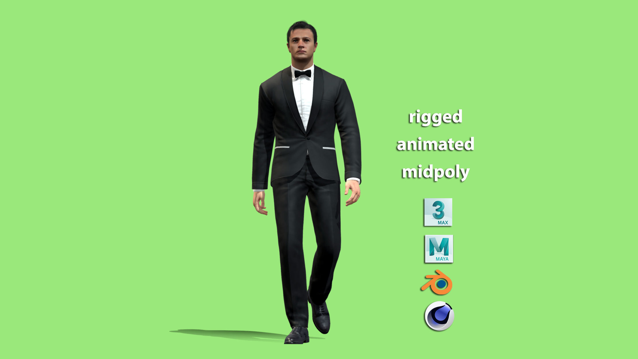 3D Rigged Man in suit 3D model animated rigged | CGTrader