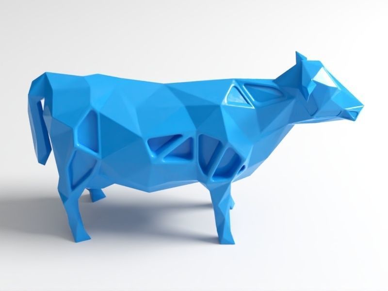 Polygon Cow 3D model 3D printable | CGTrader
