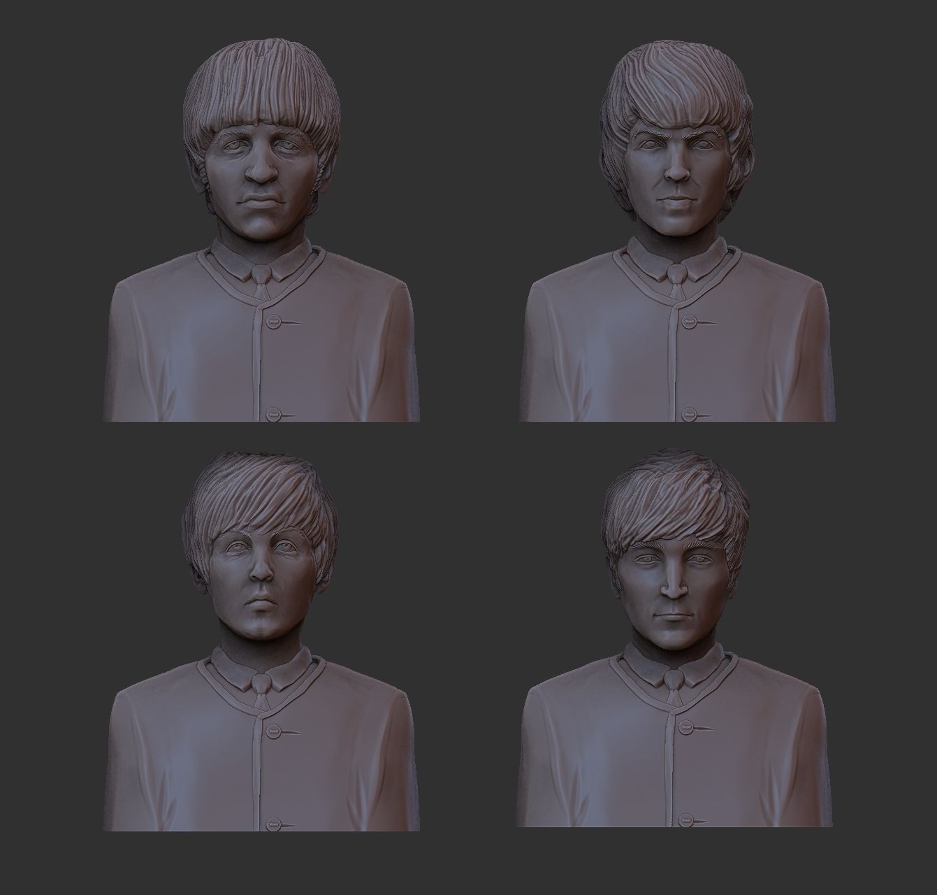 The Beatles 3D model 3D printable | CGTrader