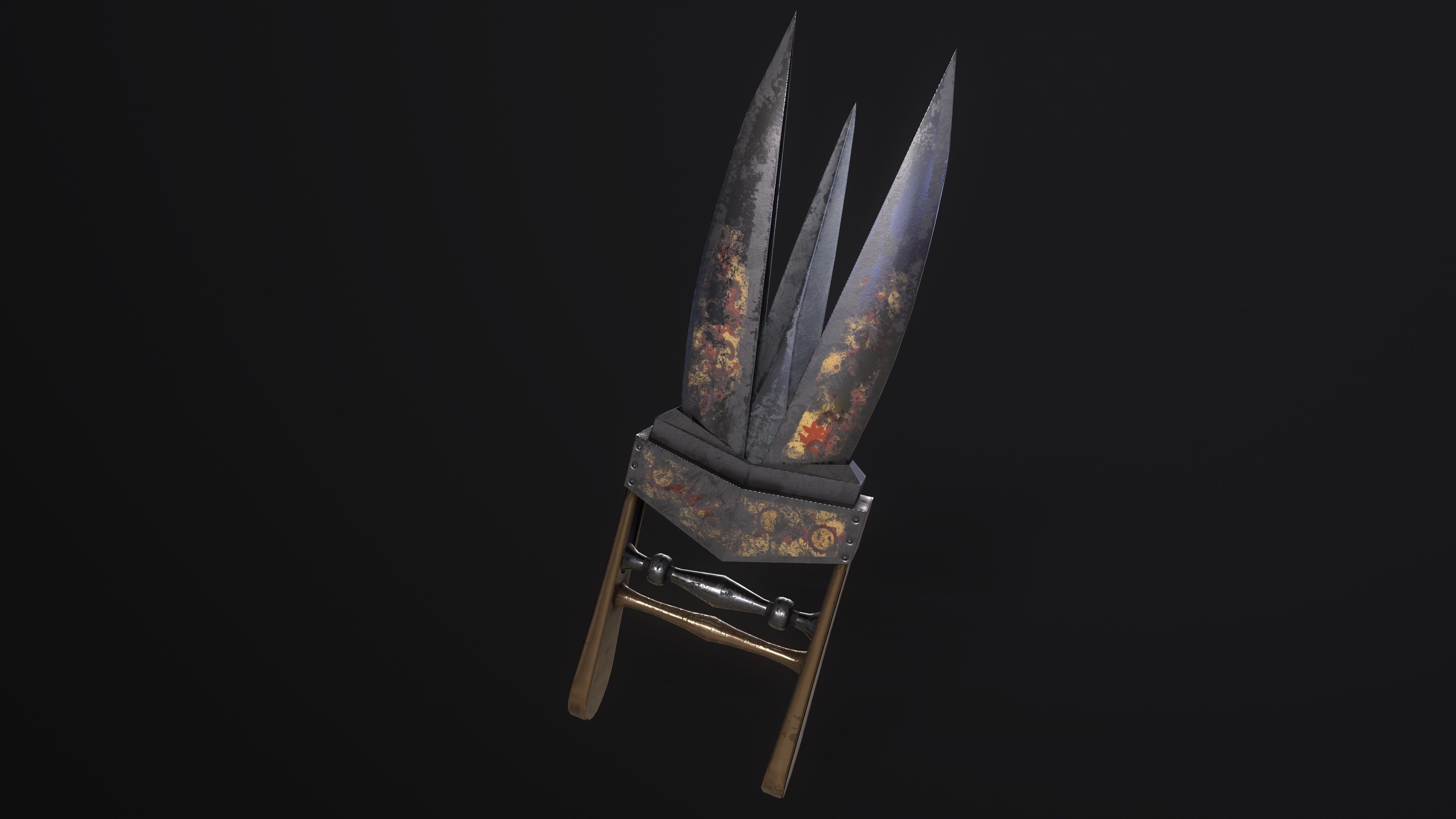 3D model Scissor Katar - An Indian Push-Dagger VR / AR / low-poly ...