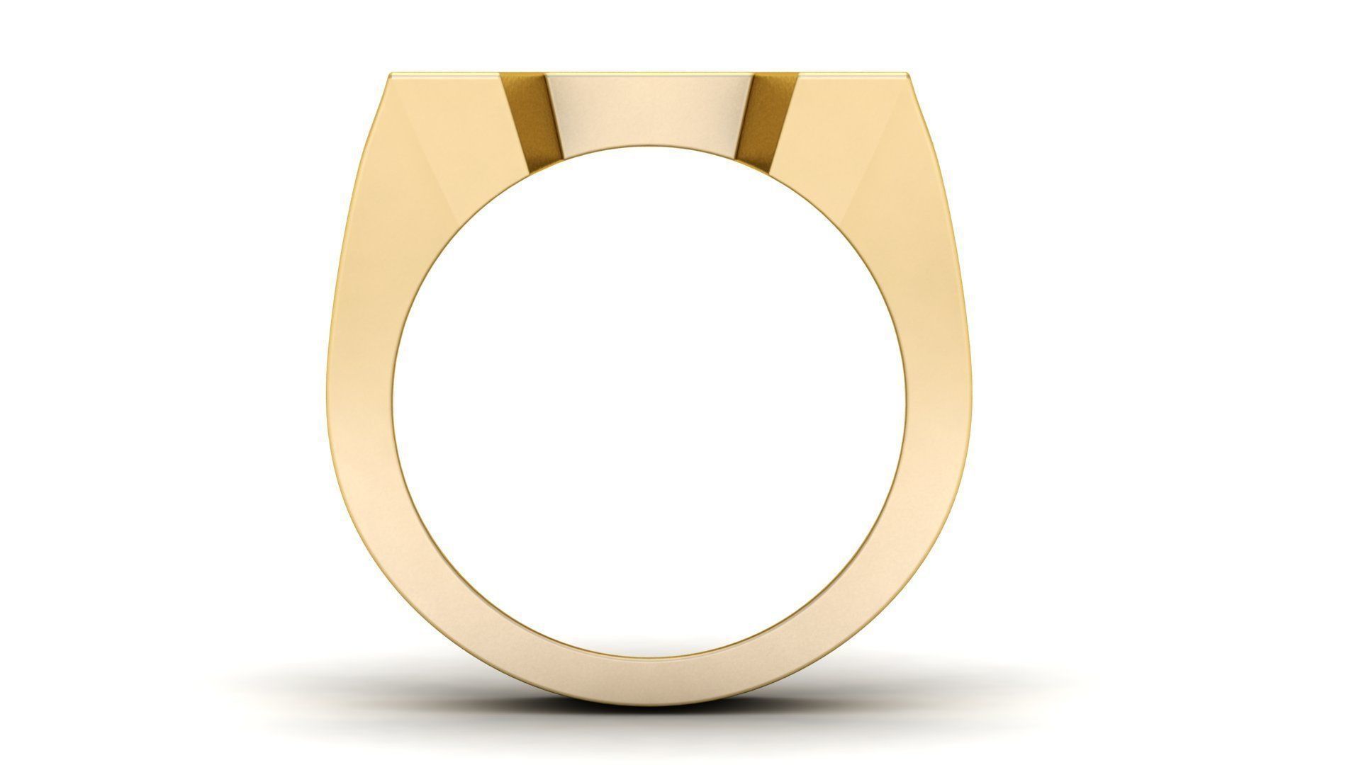 A Letter Plain Gold Ring 3D model 3D printable | CGTrader