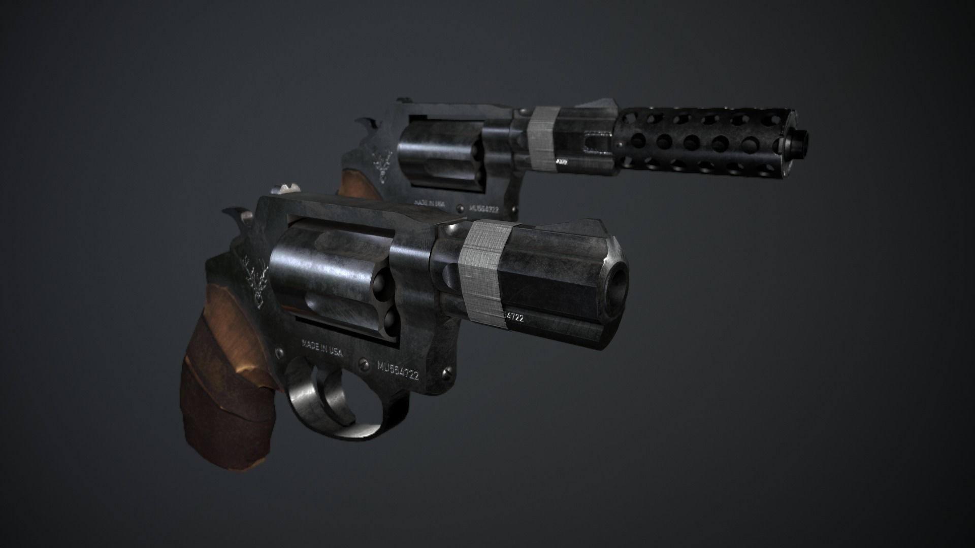 3D model Revolver VR / AR / low-poly | CGTrader