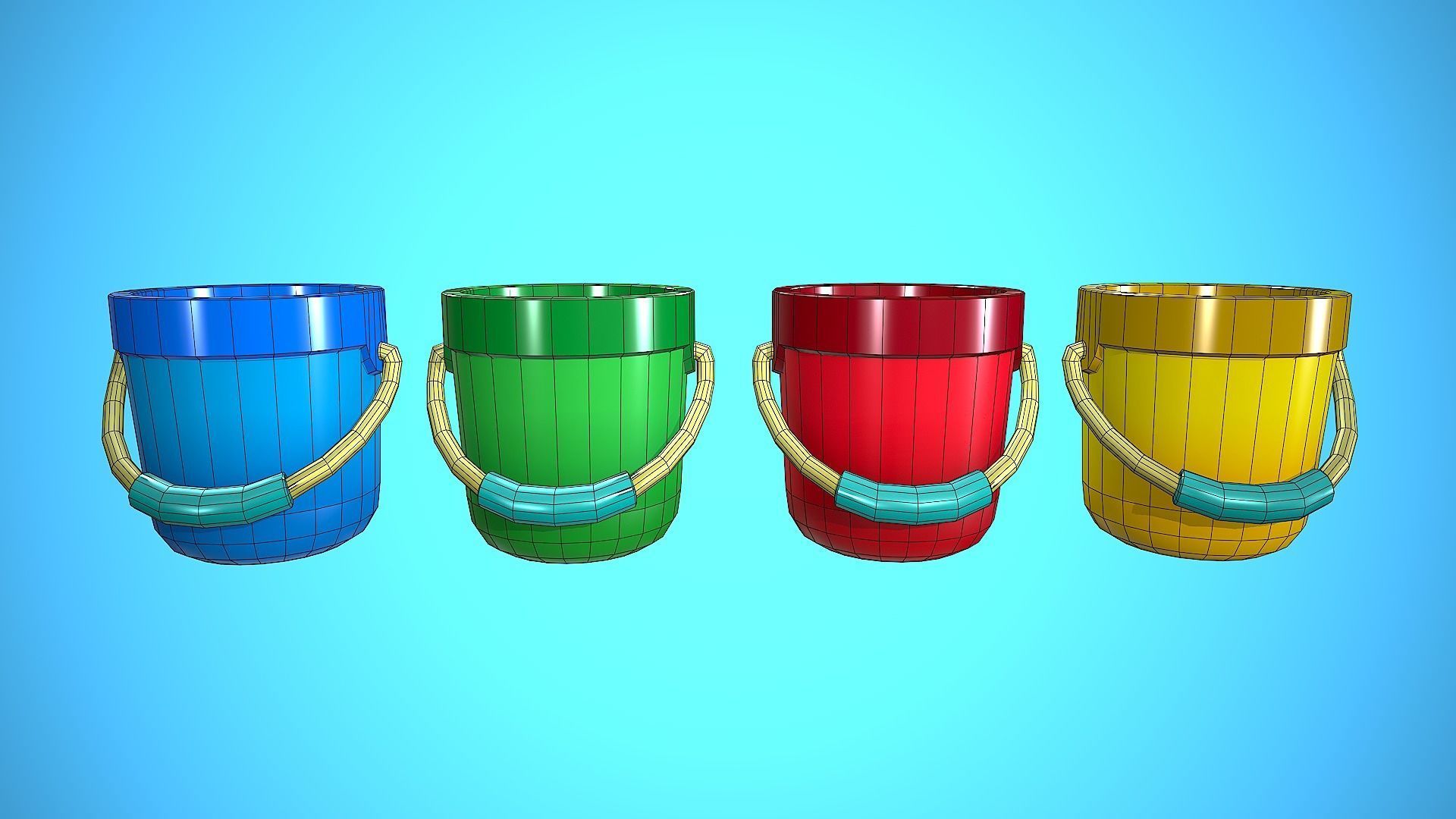 3D model BUCKET CARTOON STYLIZED VR / AR / low-poly | CGTrader