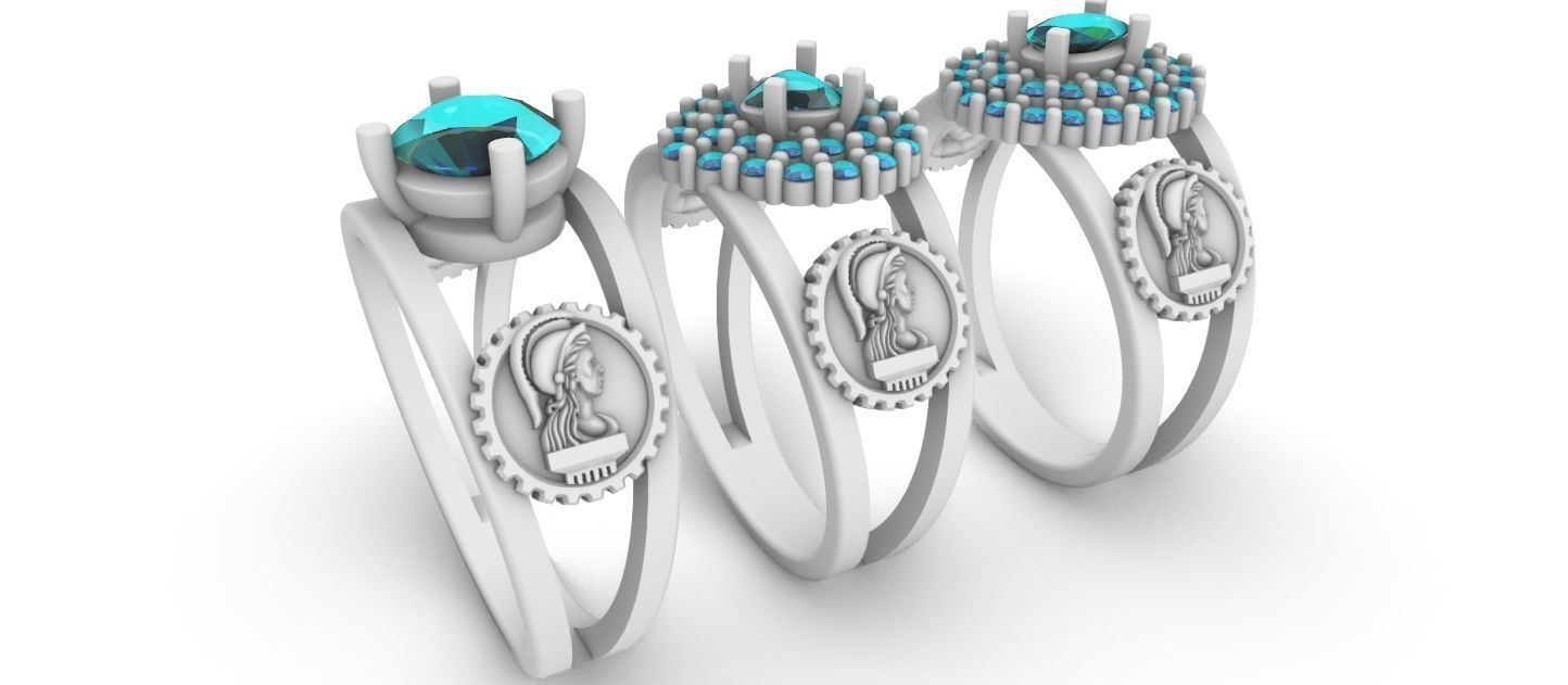 Graduate Class Ring - Civil Engineering - Engenharia Civil 3D model 3D ...