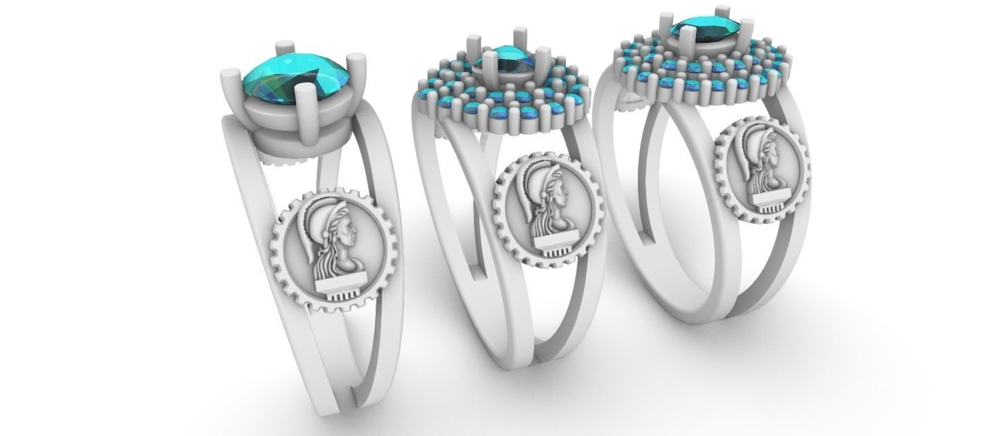 Graduate Class Ring - Civil Engineering - Engenharia Civil 3D model 3D ...