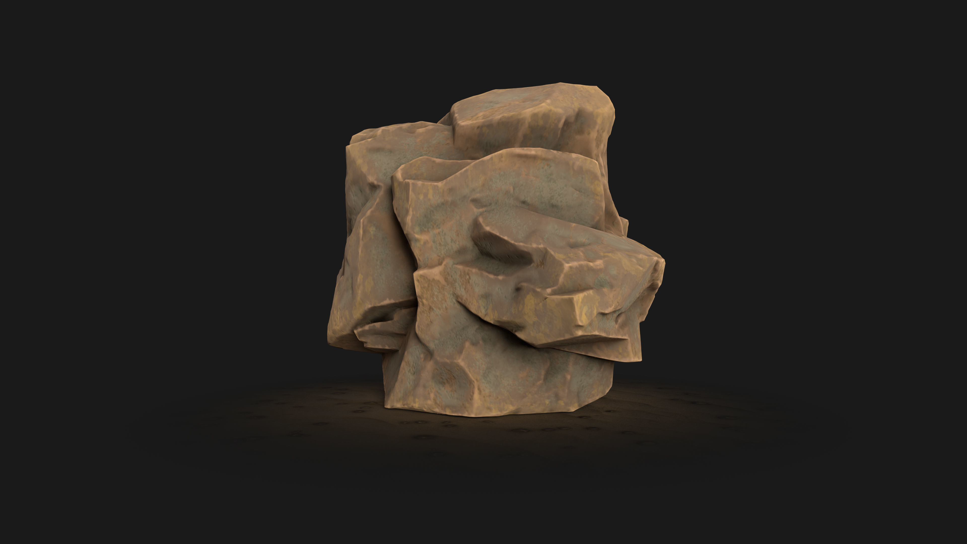 3D model Game ready cliff rock asset VR / AR / low-poly | CGTrader