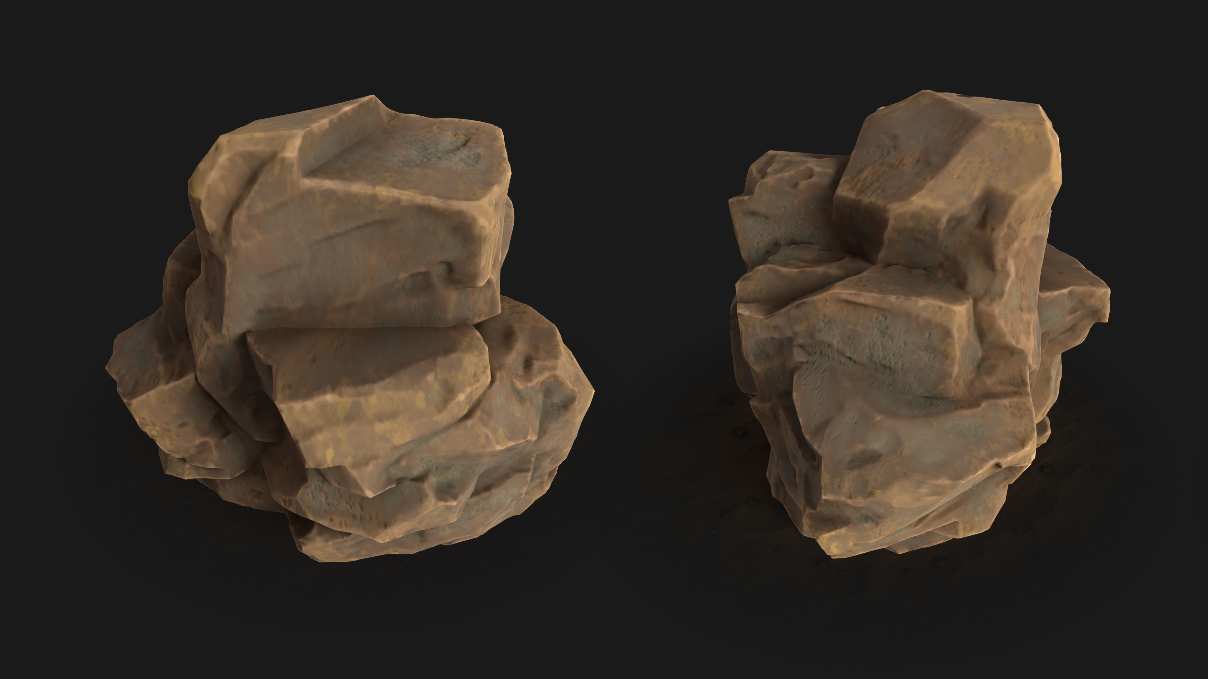 3D model Game ready cliff rock asset VR / AR / low-poly | CGTrader