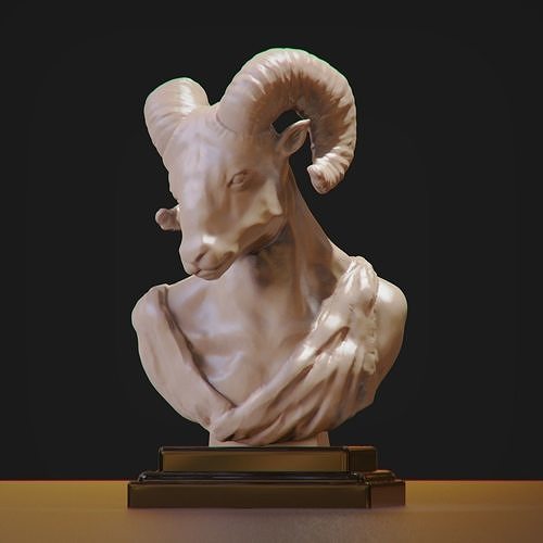 Roman Ram Sculpture 3D model 3D printable | CGTrader
