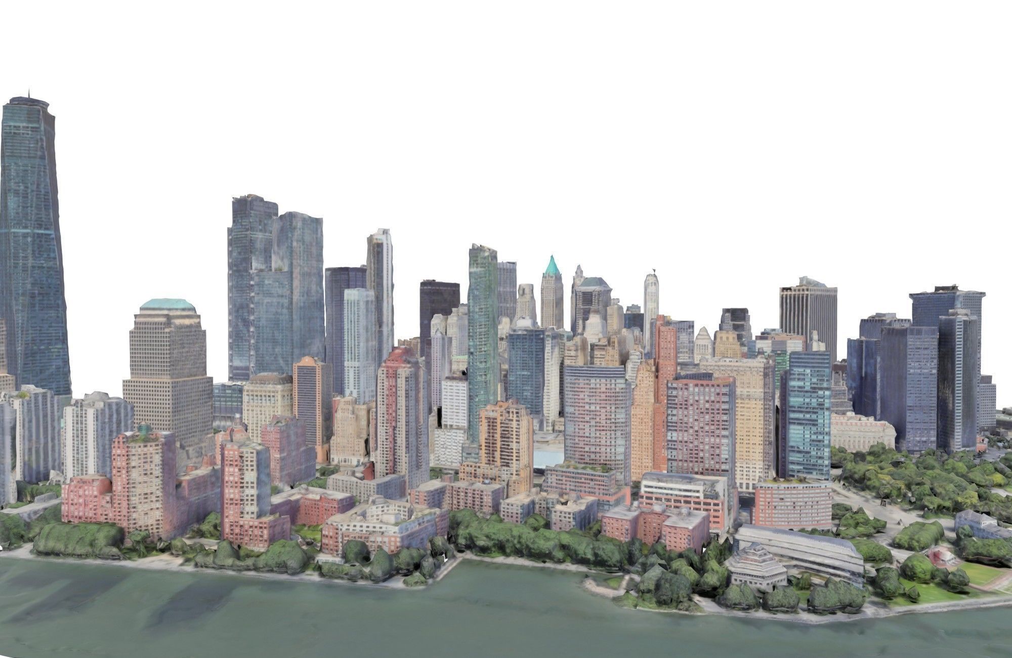 Manhatten Skyline free 3D model | CGTrader