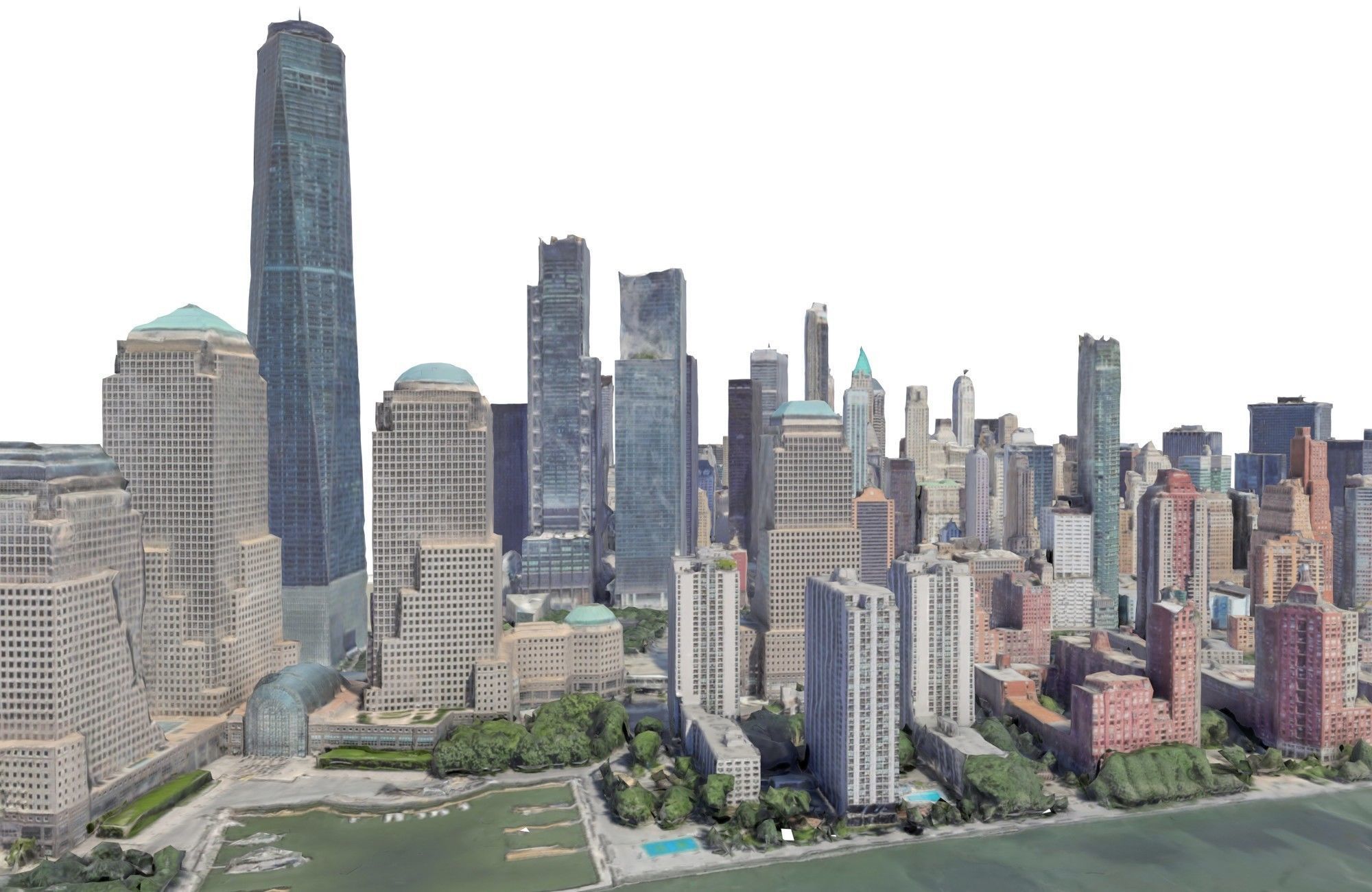 Manhatten Skyline free 3D model | CGTrader