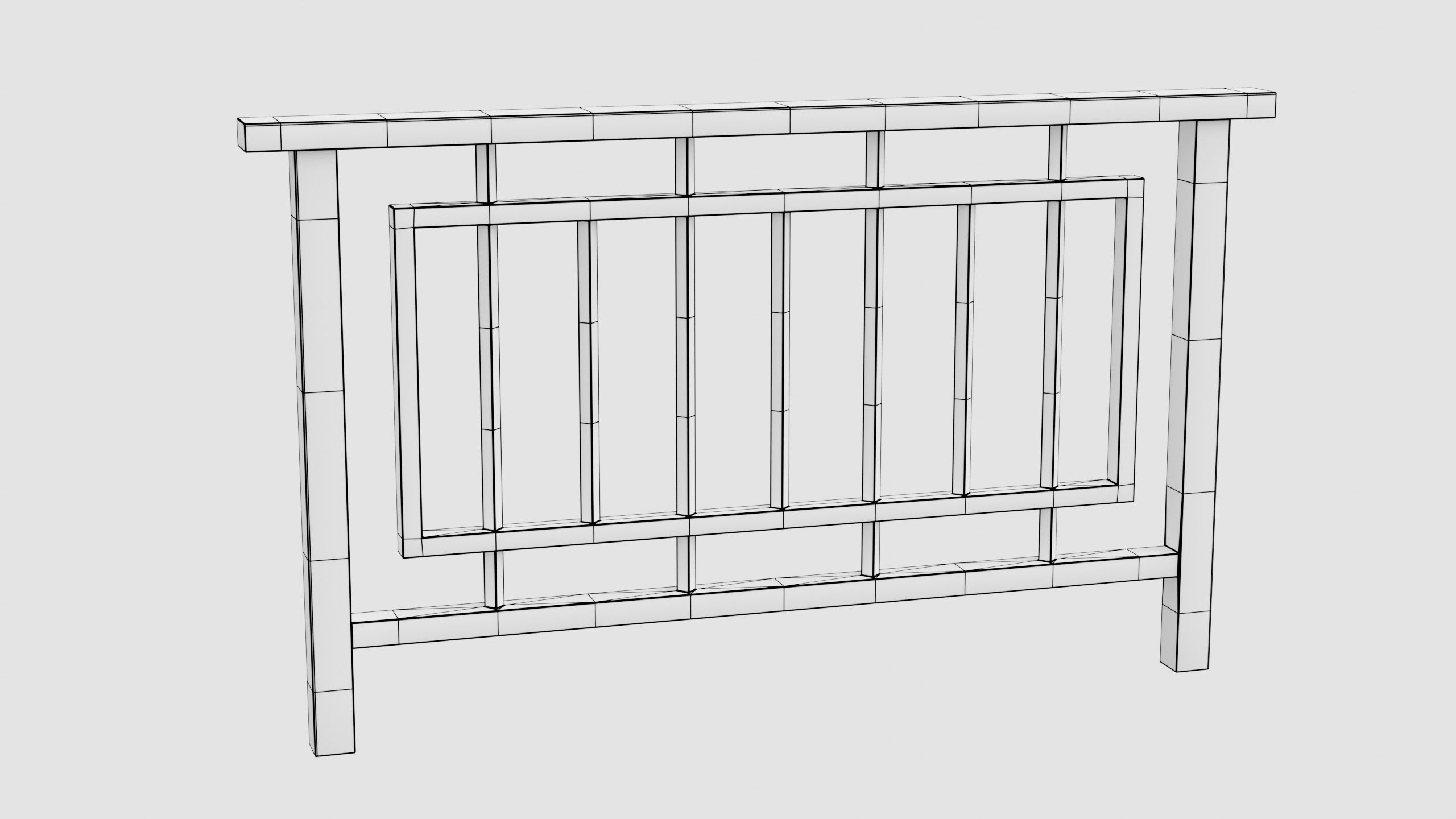 Street Fence - Bars 3D model | CGTrader