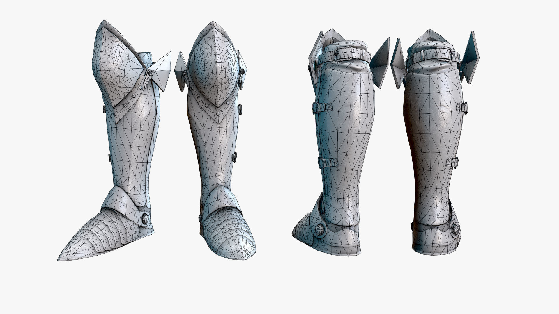 3D model Medieval Knight Boot VR / AR / low-poly | CGTrader