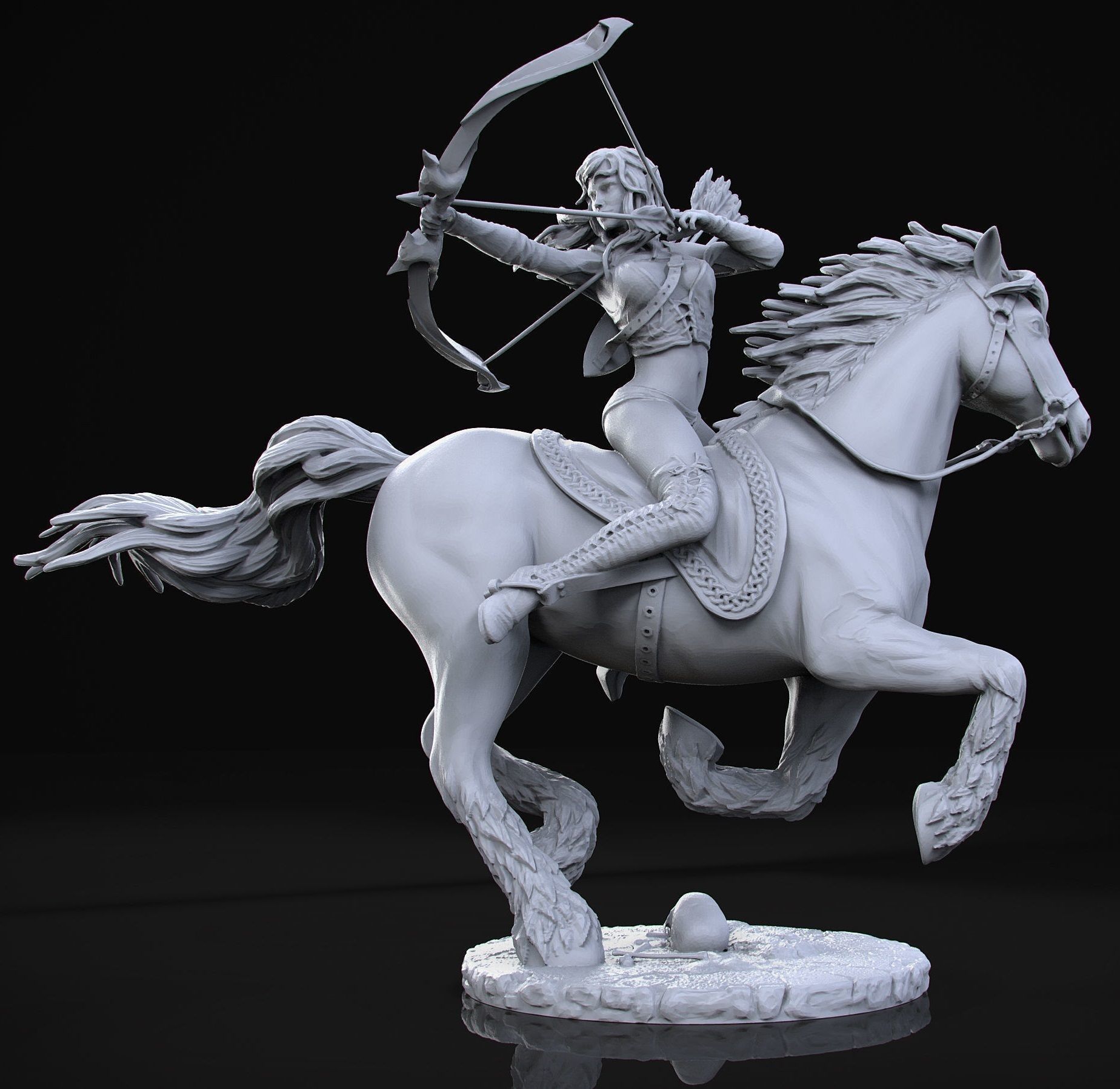 Elf Riding Archery 3D model 3D printable | CGTrader