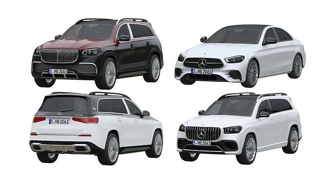 Mercedes cars collection | CGTrader