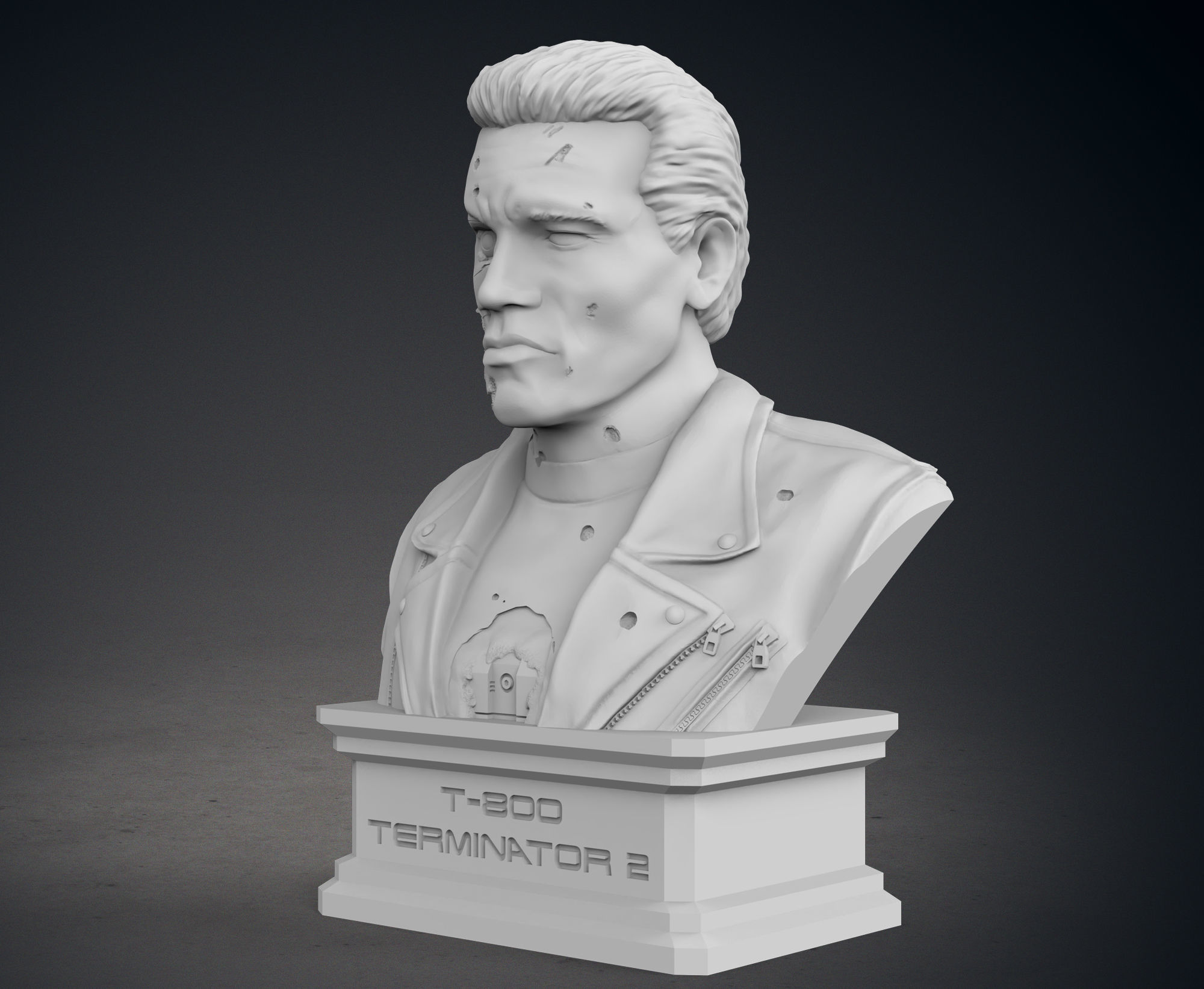 Terminator T-800 Bust 3D model 3D printable | CGTrader