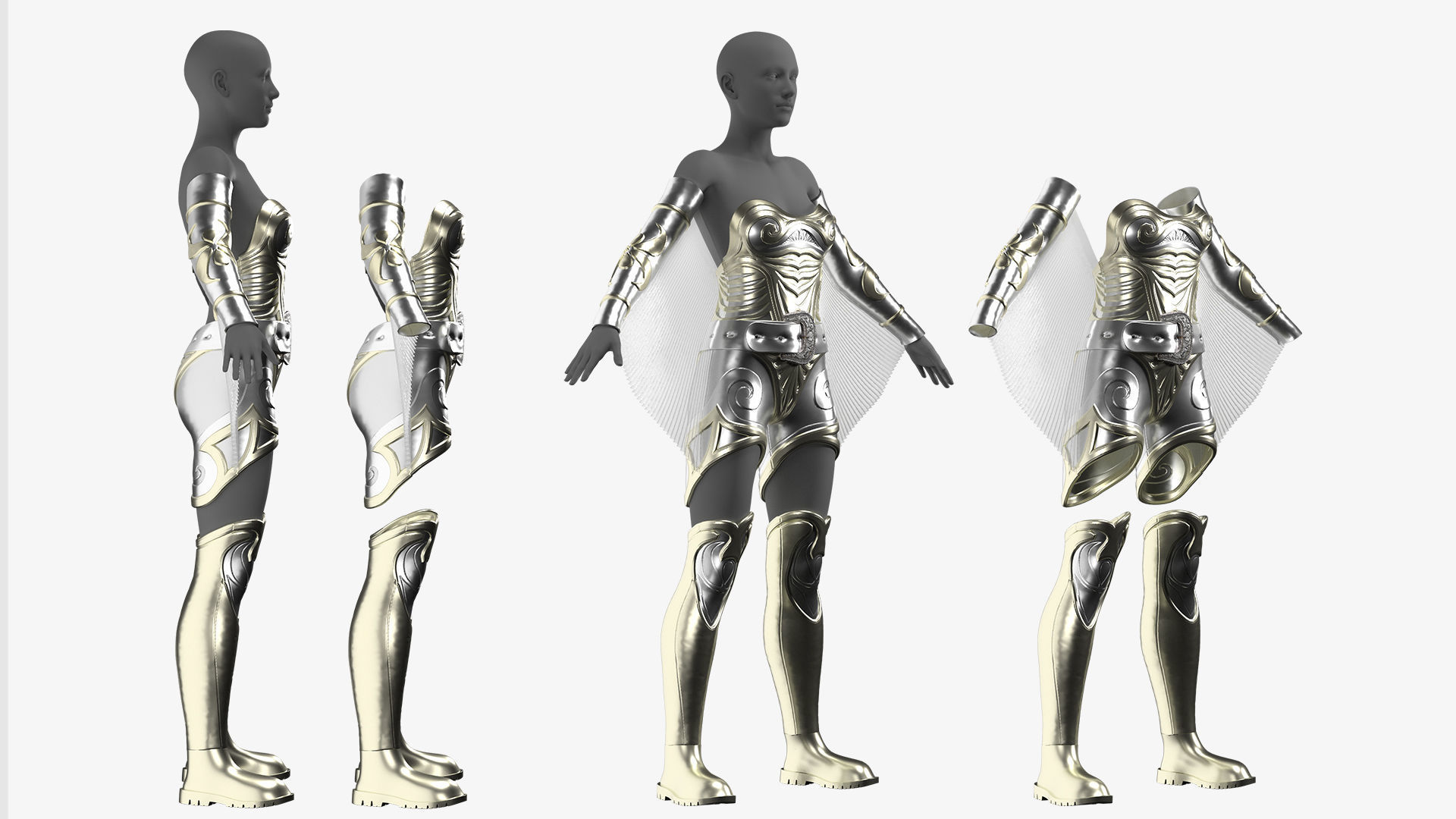 Unique Female Hero Suit Fitted to Gen8 Body Mesh 3D model | CGTrader