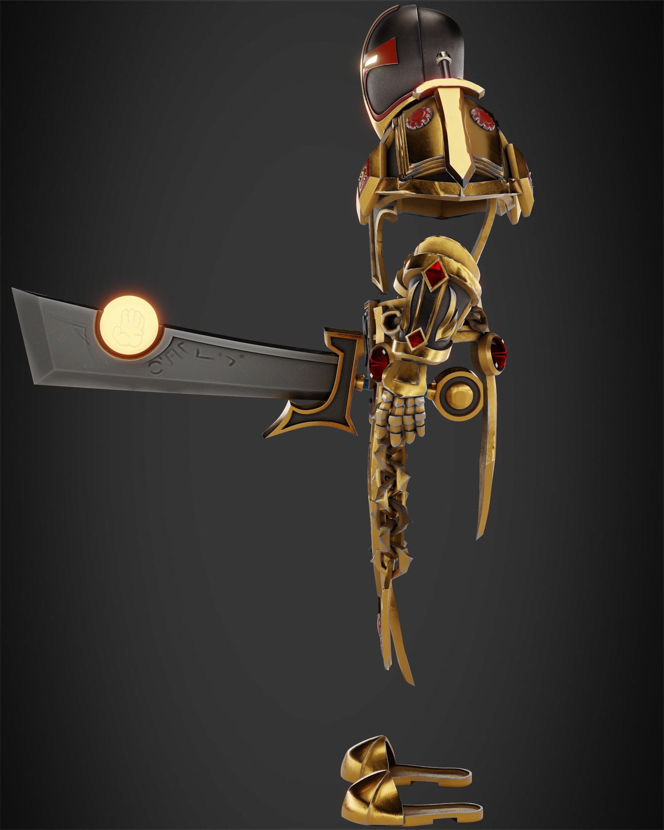 World of Warcraft Paladin Judgment Armor and Sword for Cosplay 3D Model ...