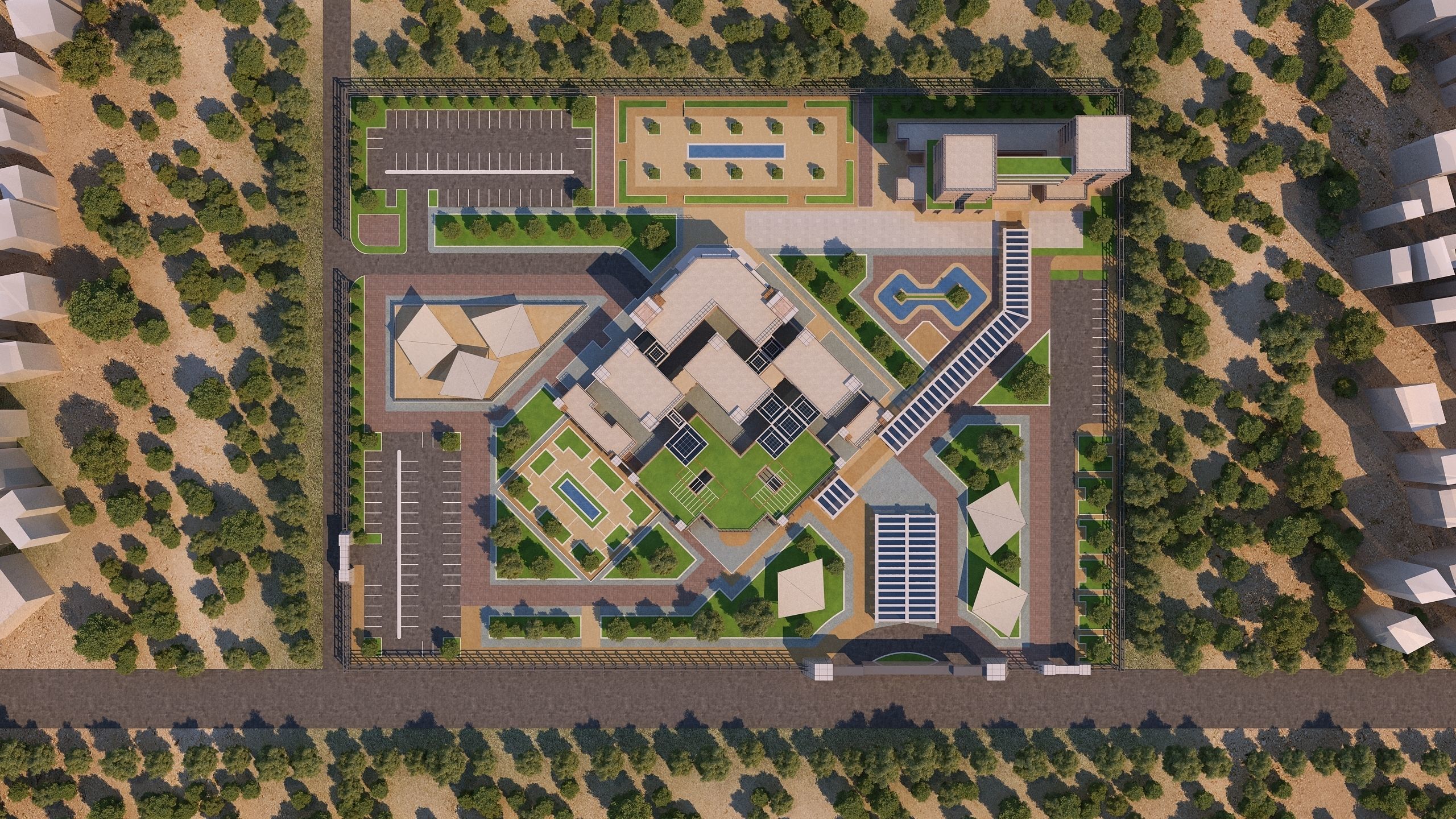 0145 - Research Center Architecture Project-2D Drawings-3D Files 3D ...