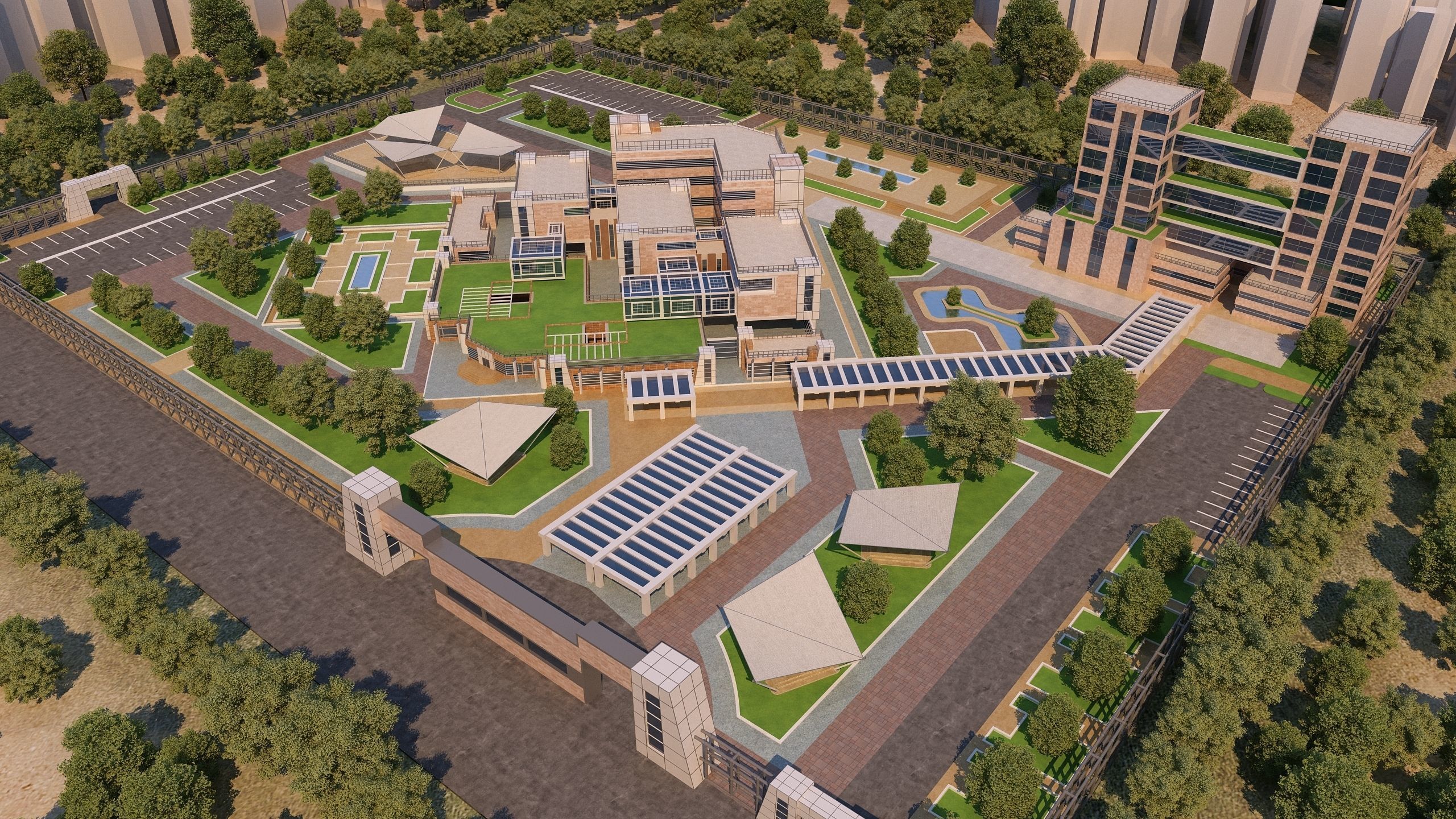 0145 - Research Center Architecture Project-2D Drawings-3D Files 3D ...