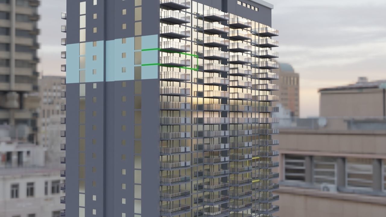 21 story Highrise building free 3D model | CGTrader