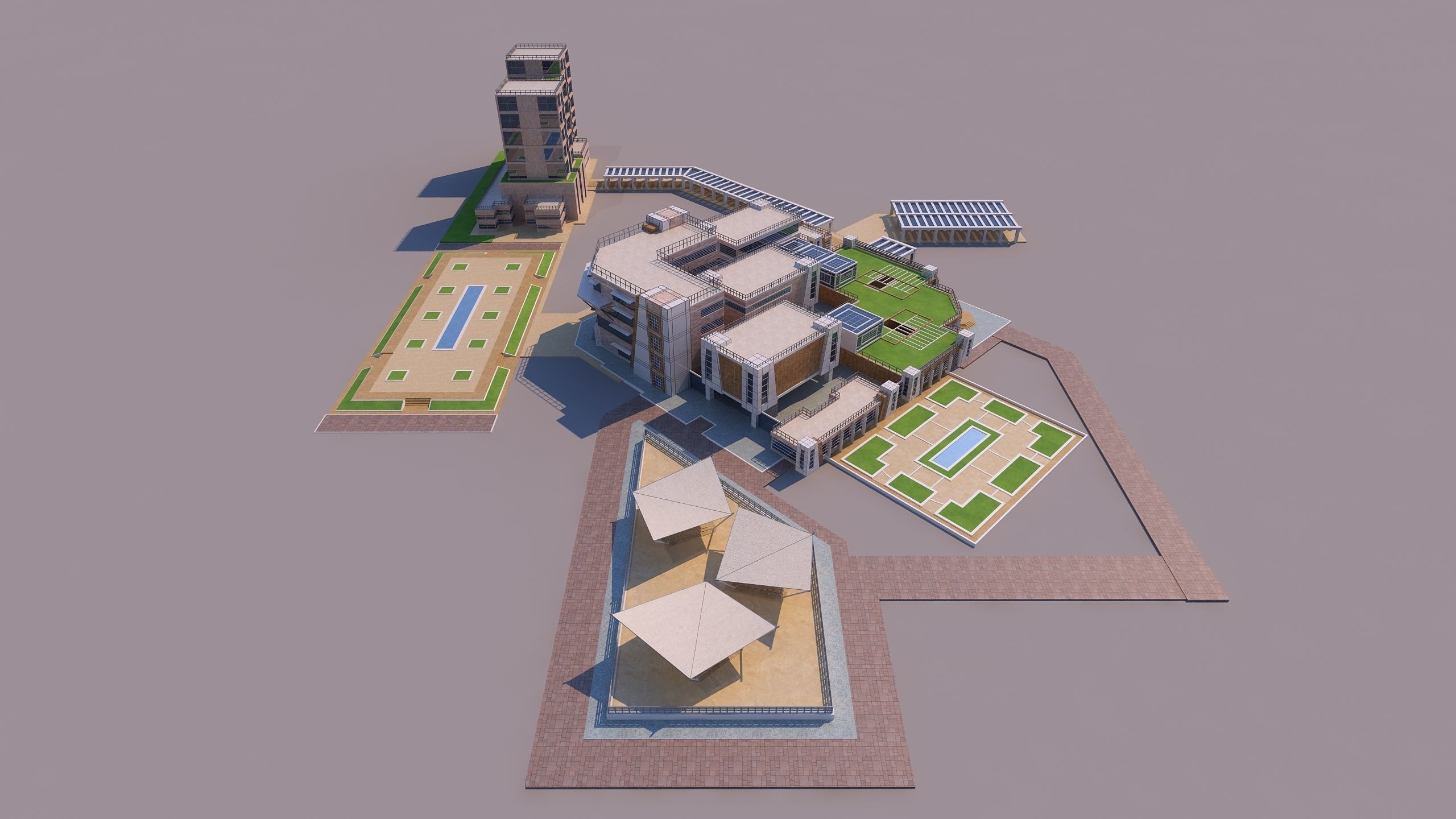 0146 - Research Center Building 3D model | CGTrader