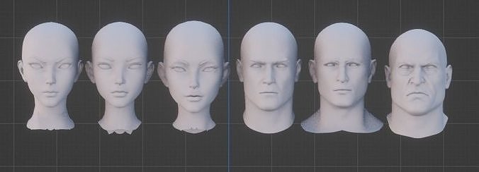 3D model Head Mesh Collection VR / AR / low-poly | CGTrader