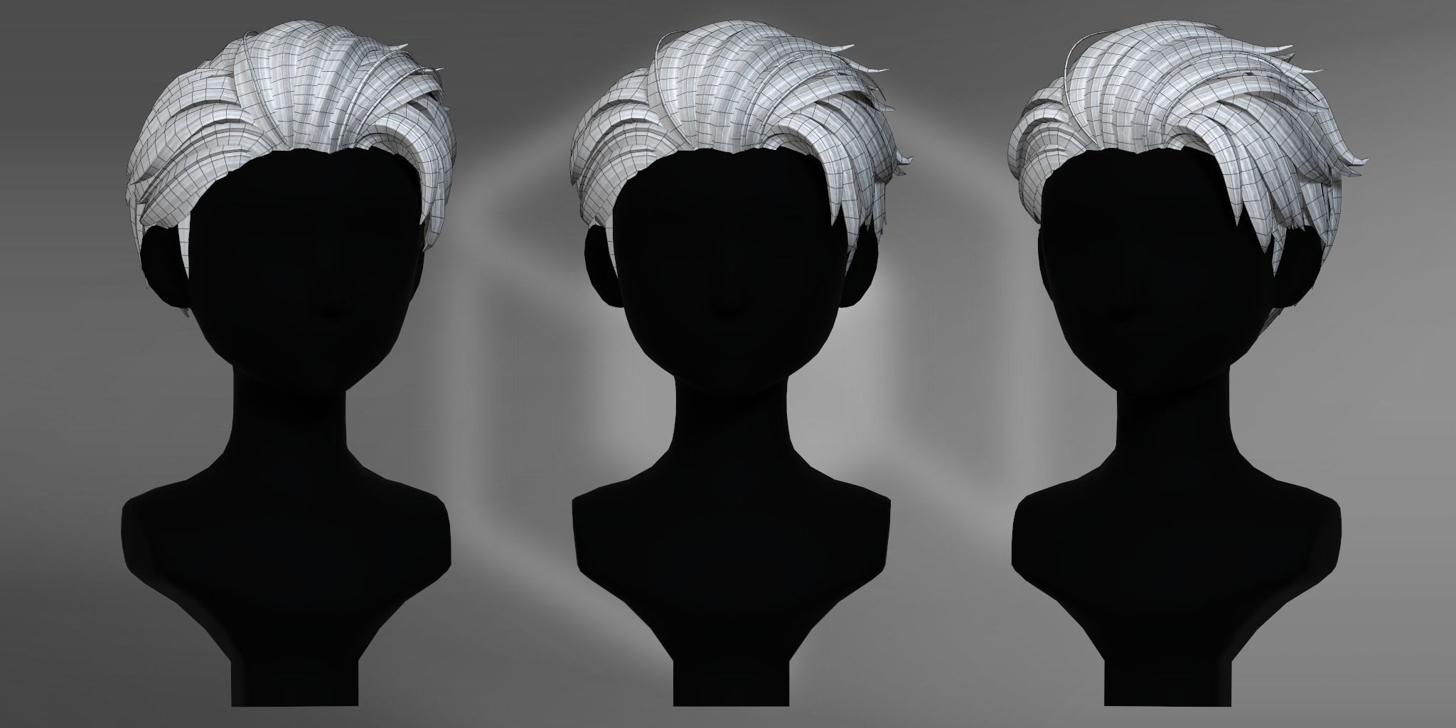 3D model Game Hair - Stylized Male Hairstyle V5 VR / AR / low-poly ...