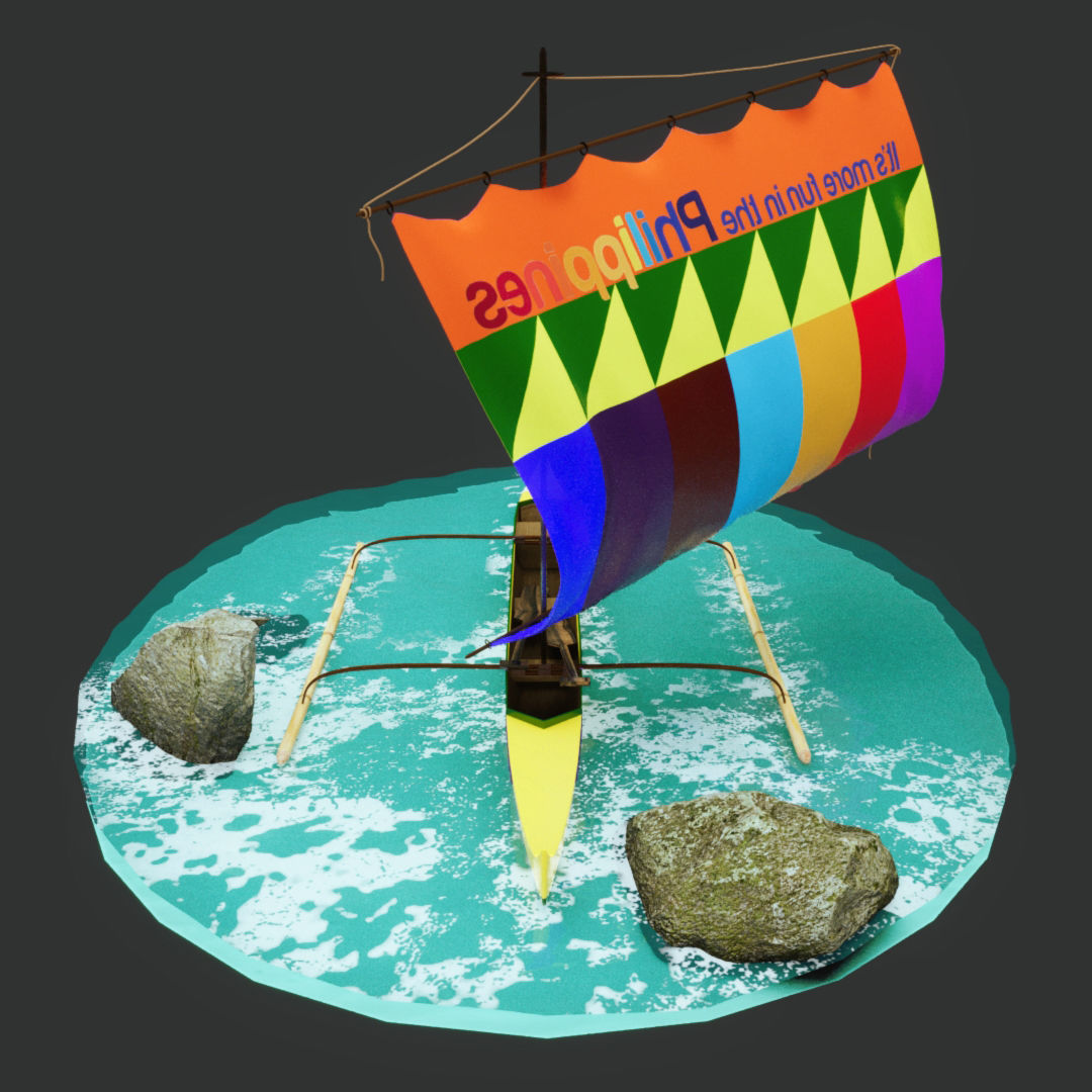 3D model Zamboanga Vinta Boat VR / AR / low-poly | CGTrader