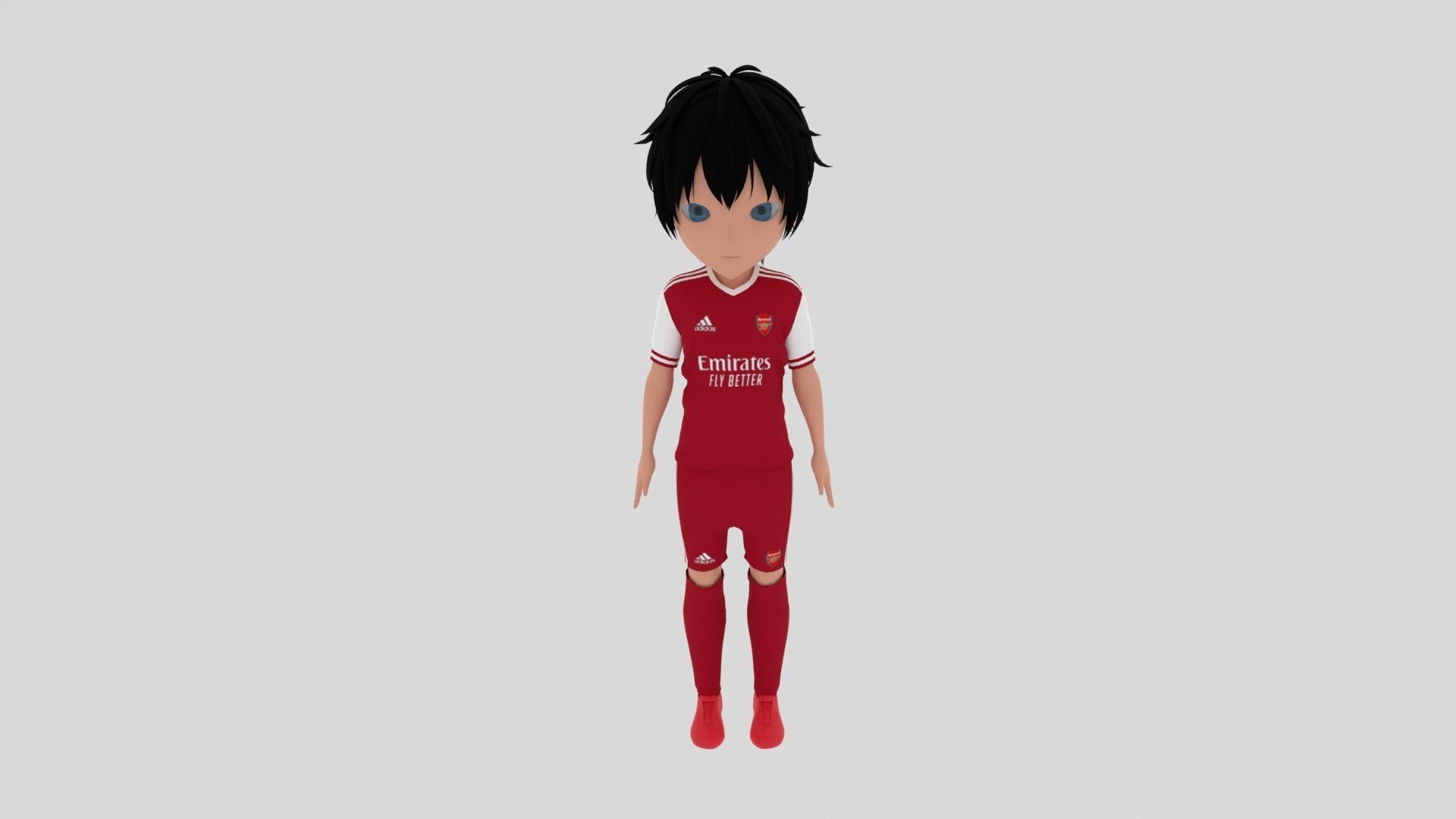 3D model Arsenal Soccer Player VR / AR / low-poly | CGTrader