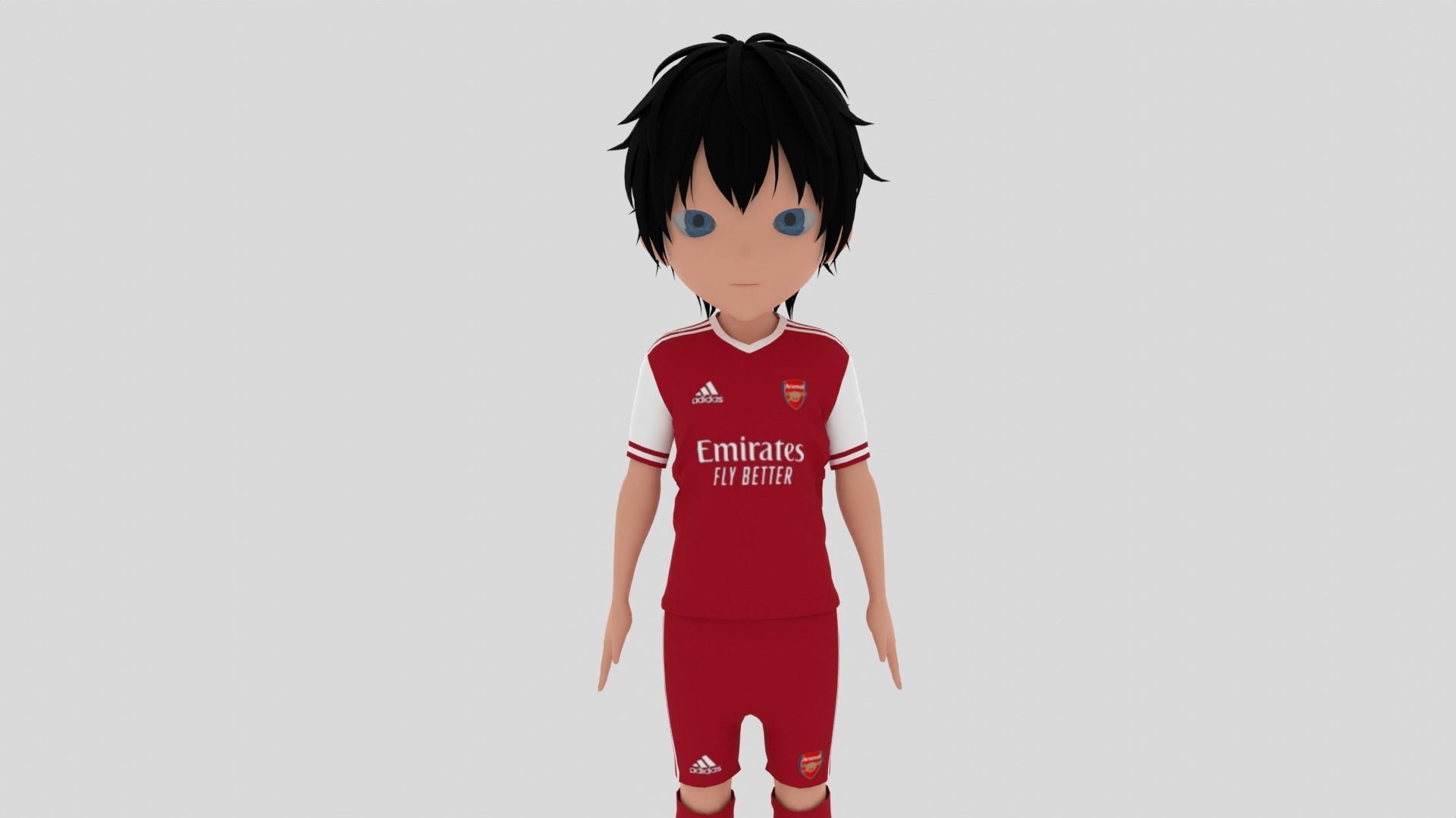 3D model Arsenal Soccer Player VR / AR / low-poly | CGTrader