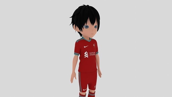 3D model Liverpool Soccer - Football Player VR / AR / low-poly | CGTrader