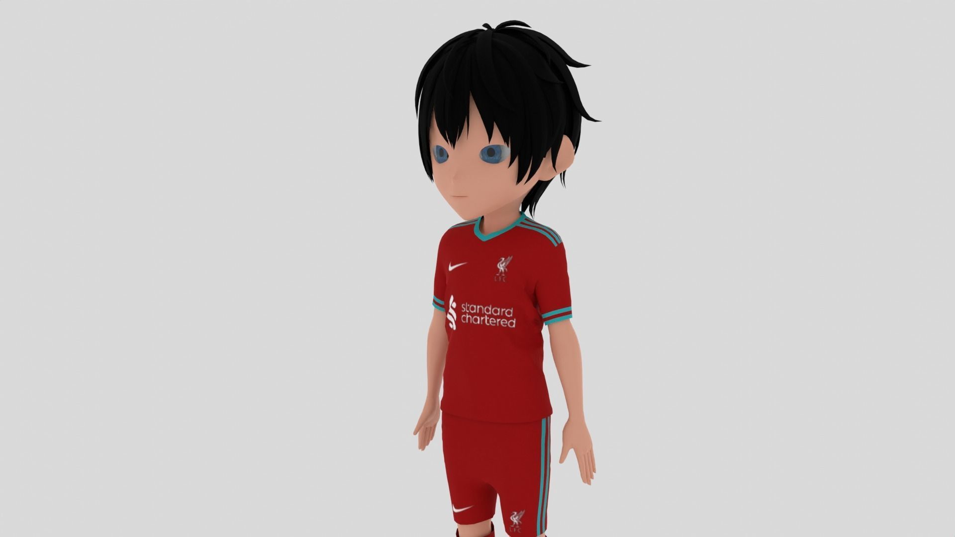 3D model Liverpool Soccer - Football Player VR / AR / low-poly | CGTrader