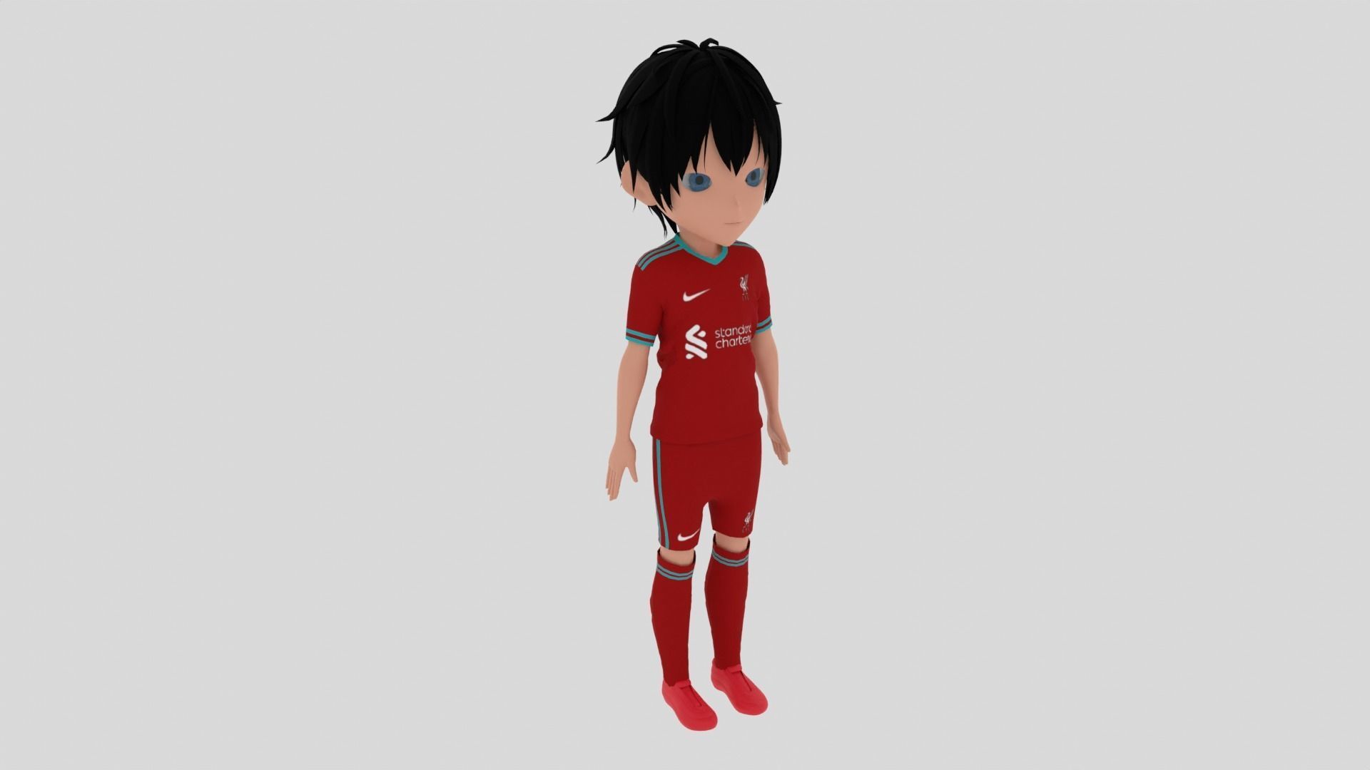 3D model Liverpool Soccer - Football Player VR / AR / low-poly | CGTrader