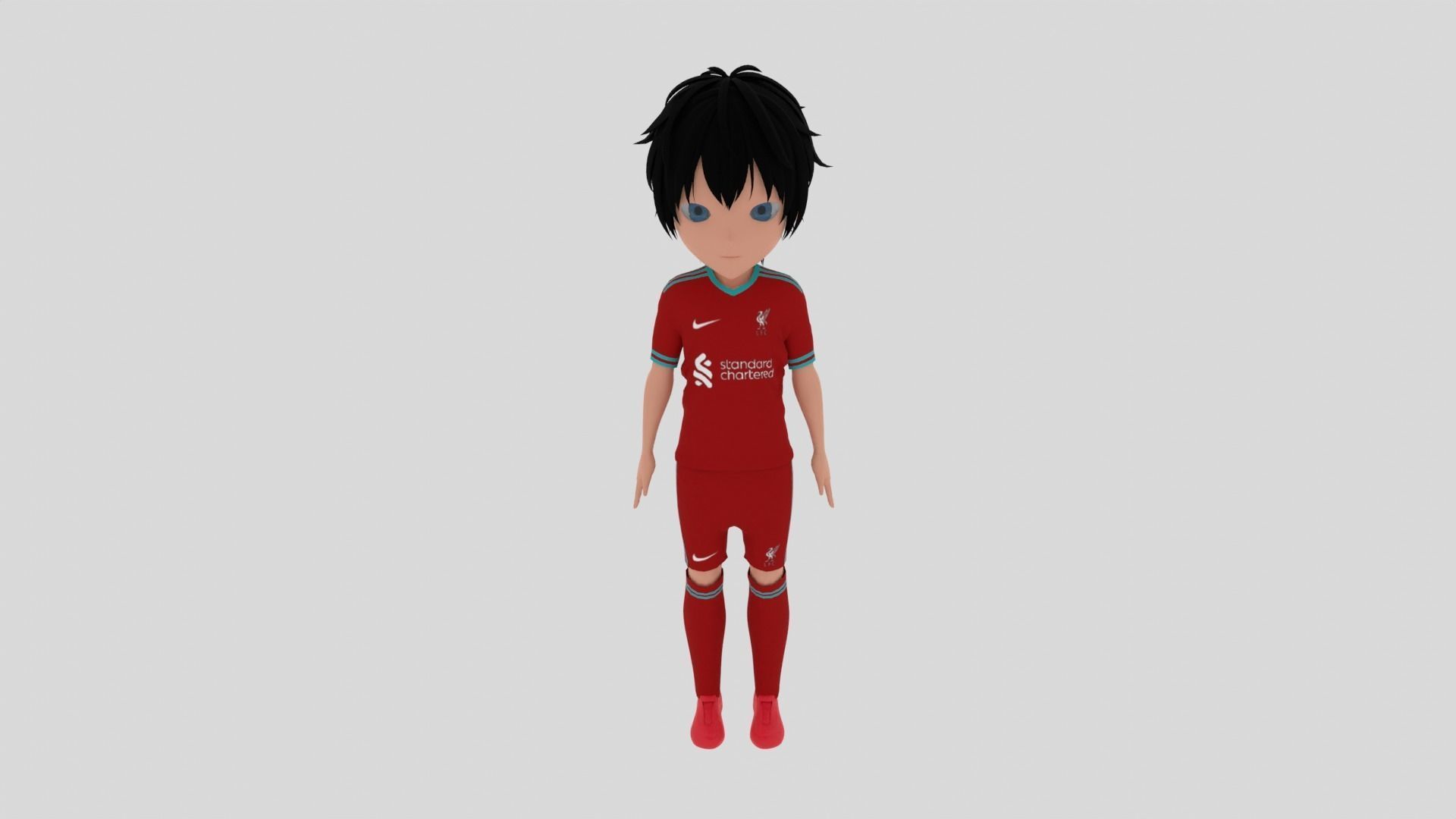 3D model Liverpool Soccer - Football Player VR / AR / low-poly | CGTrader