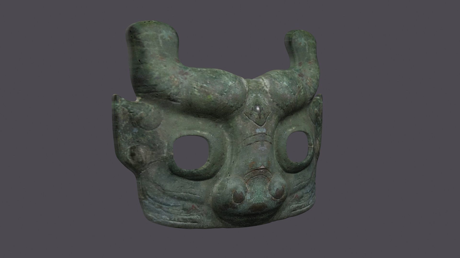 bronze sculpture mask tribal native 3D model | CGTrader