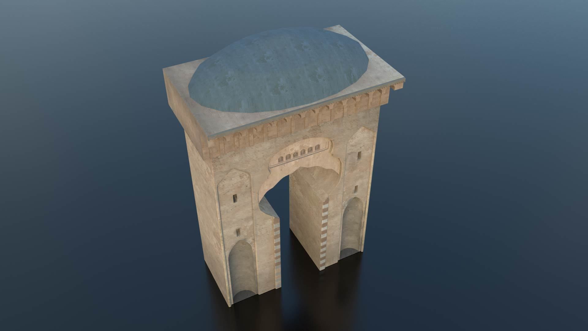 3D model Medieval Middle Eastern Palace gate VR / AR / low-poly | CGTrader