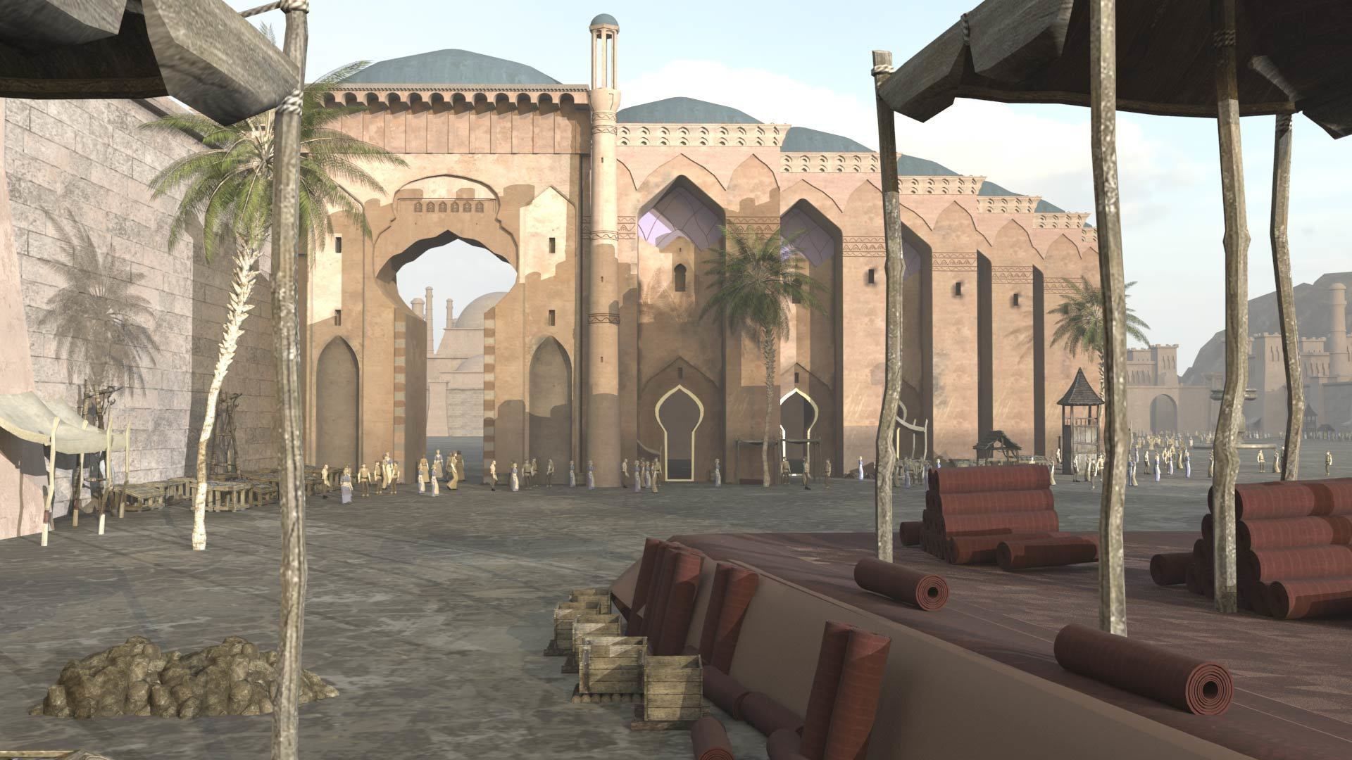 3D model Medieval Middle Eastern Palace gate VR / AR / low-poly | CGTrader