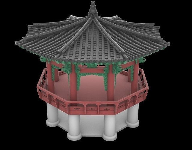 Traditional Octagonal Pavilion 3D model | CGTrader