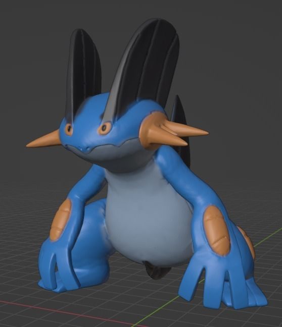 Swampert 3D model 3D printable | CGTrader