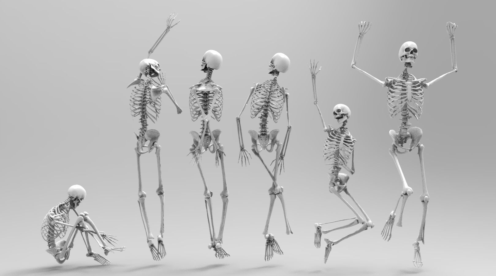 3D model Skeleton Pose VR / AR / low-poly | CGTrader