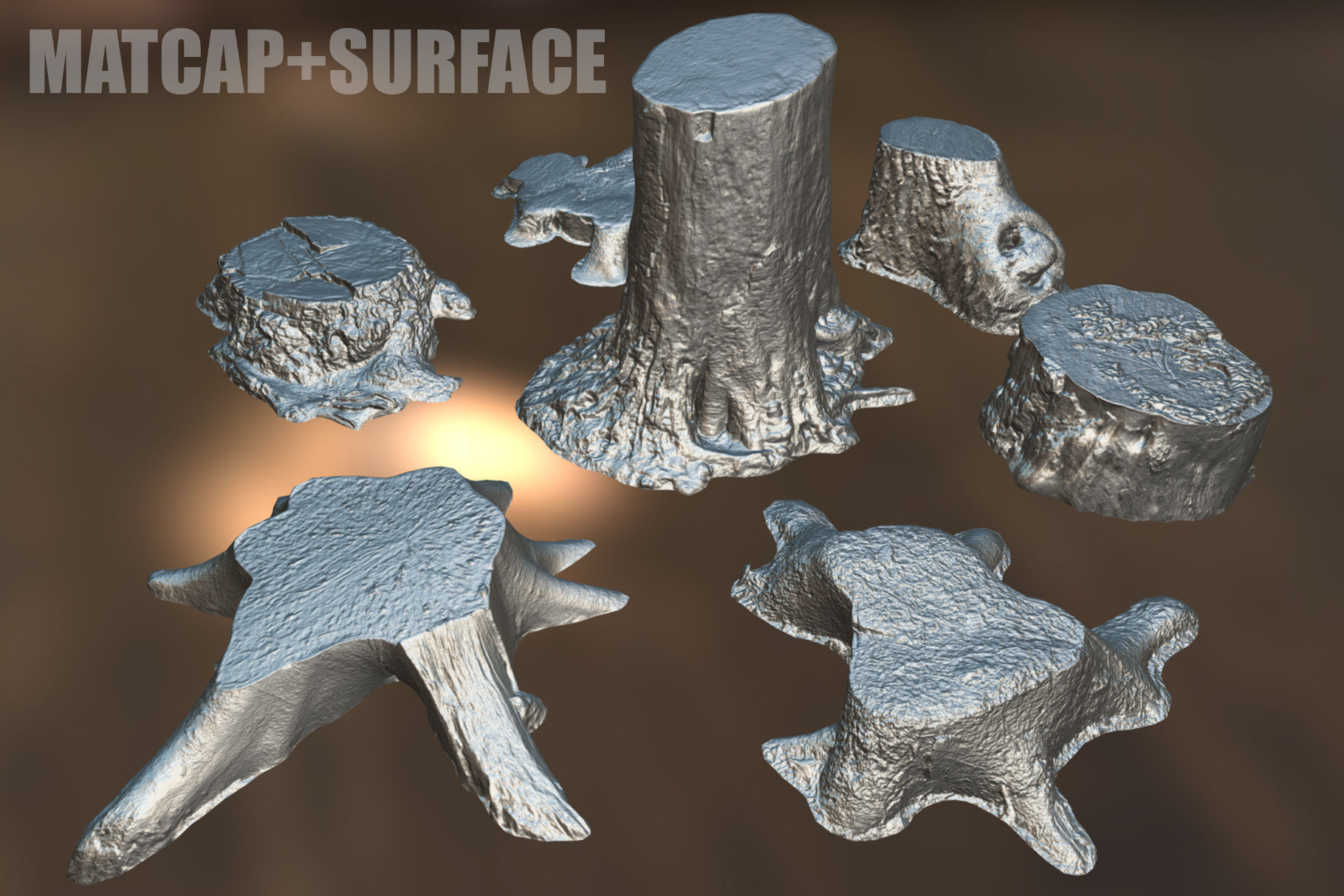 3D model Photorealistic Tree Stumps with LODs VR / AR / low-poly | CGTrader