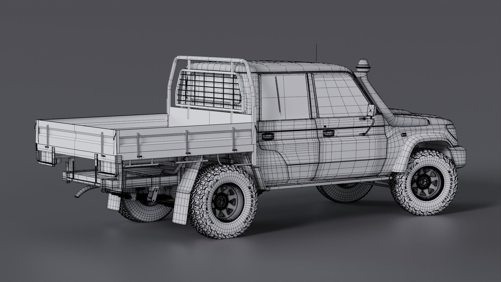 3D model Toyota Landcruiser 79 Series Dual Cab VR / AR / low-poly ...