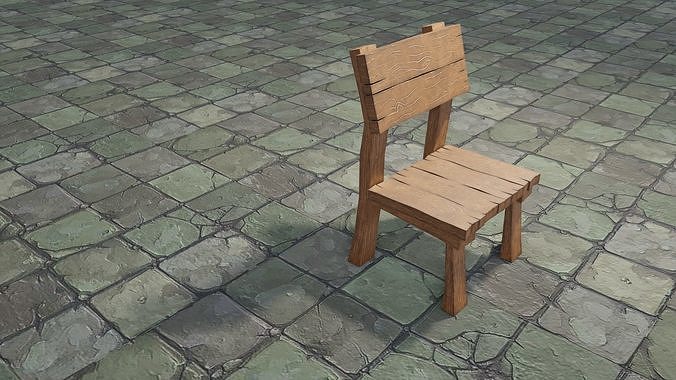 3D model Chair stylized Low-poly 3D model VR / AR / low-poly | CGTrader
