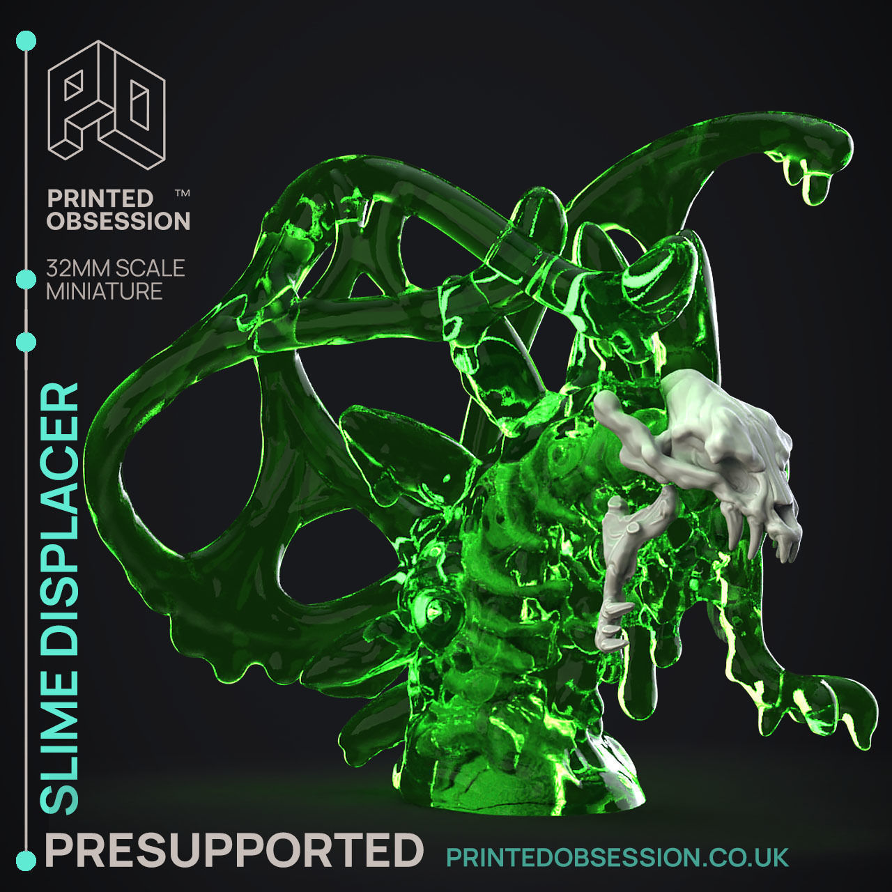 Slime Displacer - PRESUPPORTED - 32mm scale 3D model 3D printable ...