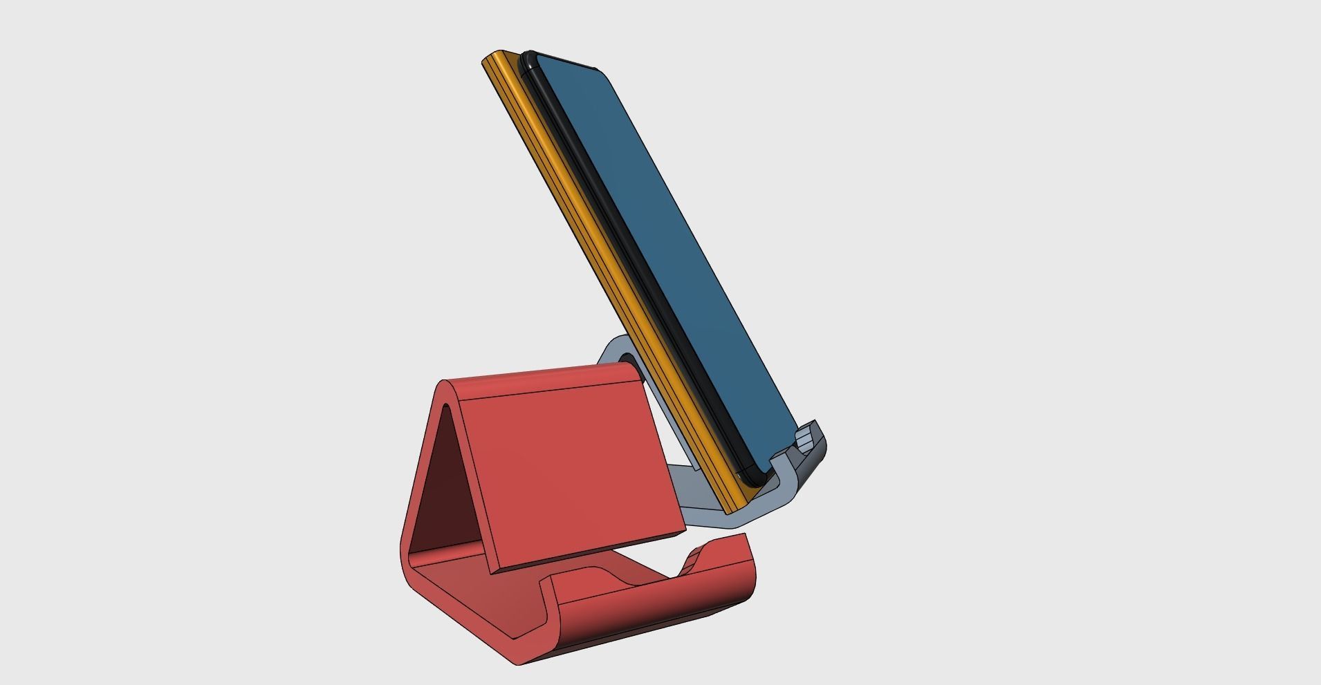 Phone holder for phones with cover easy print 3D model 3D printable ...