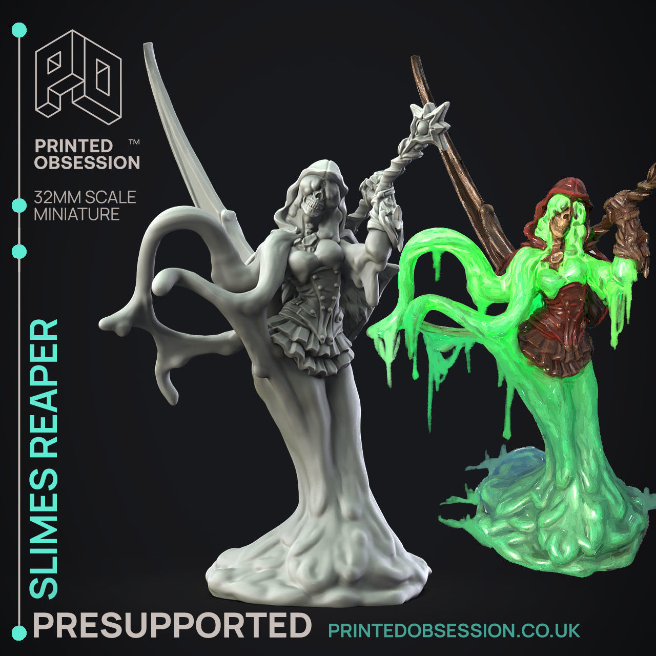 Slime Reaper - Humanoid Slime - PRESUPPORTED - 32mm scale 3D model 3D ...